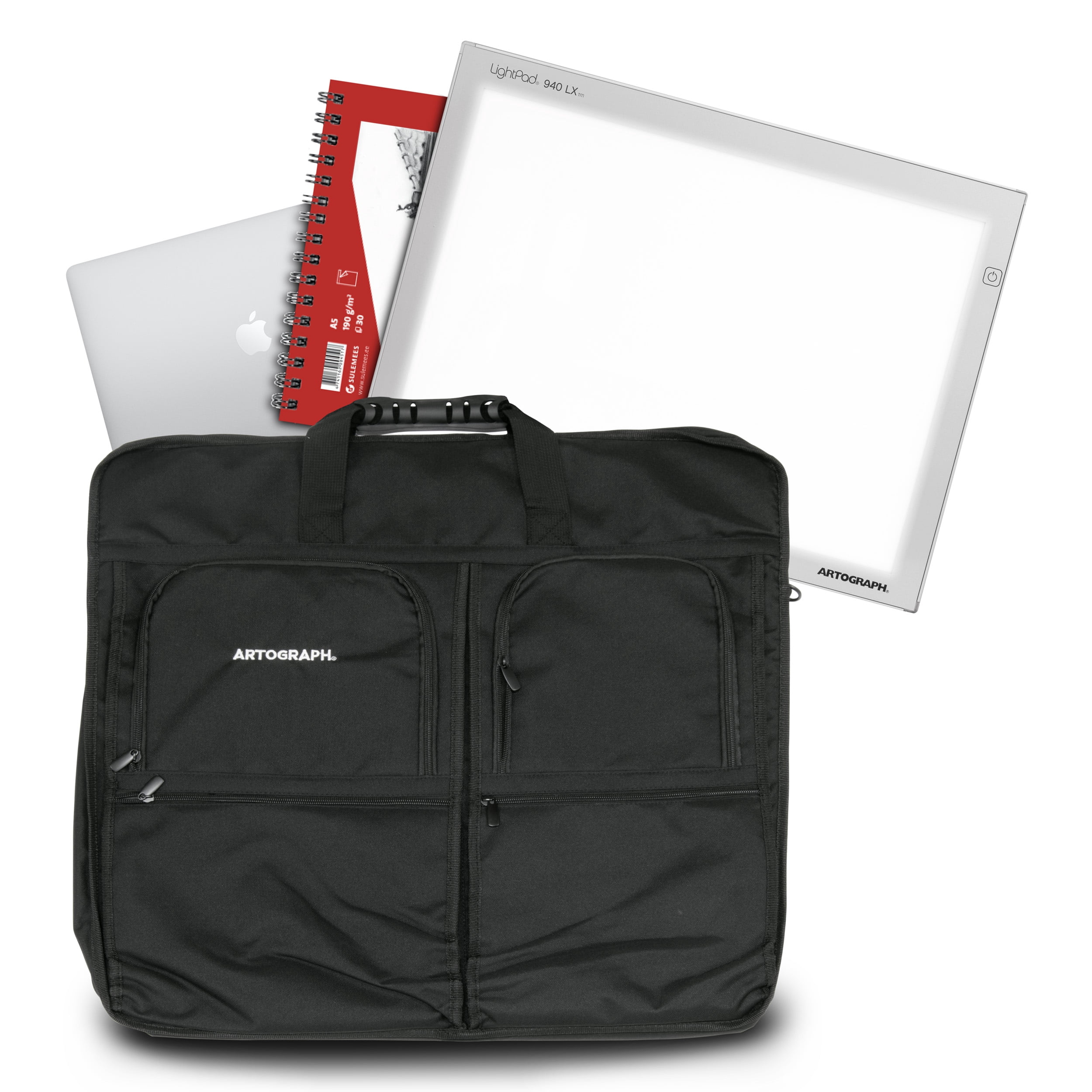 Artograph Travel Bag, Extra-Large Nylon Artist Briefcase, LightPad ...