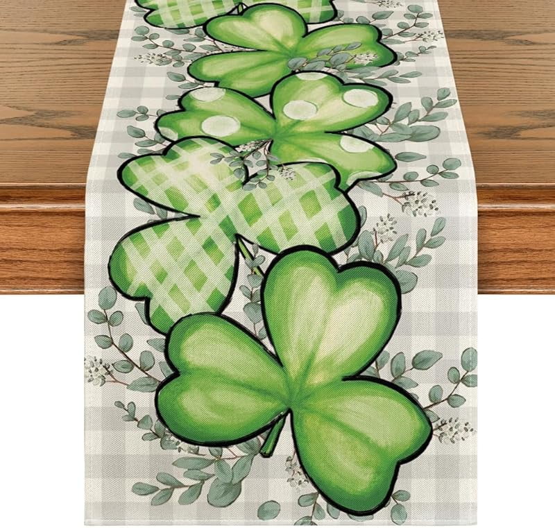Artoid Mode Clover Shamrocks Eucalyptus Buffalo Plaid St Patrick S Day