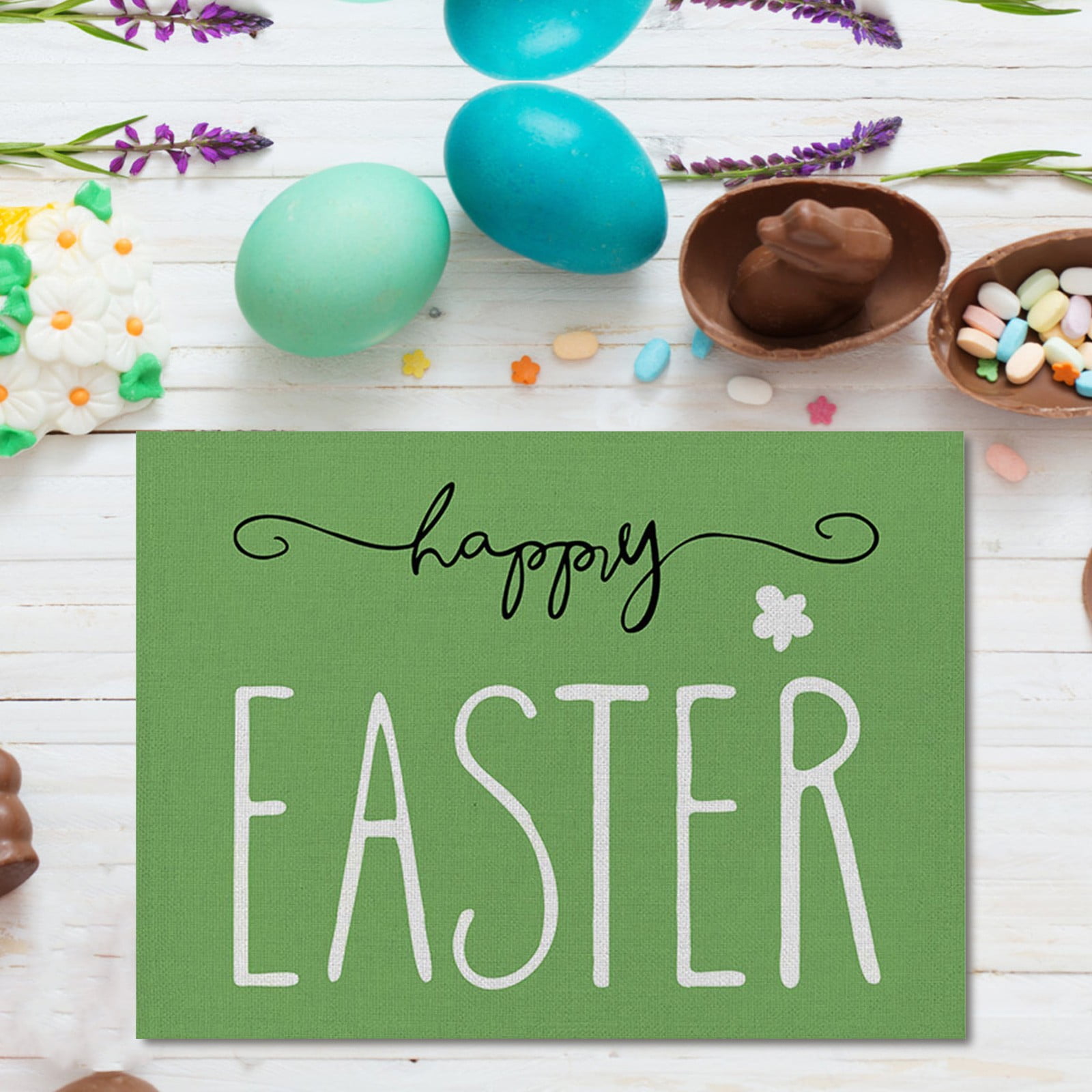 Artoid Mode Easter Placemat, 1 Piece Printed Waterproof Heat Insulation ...