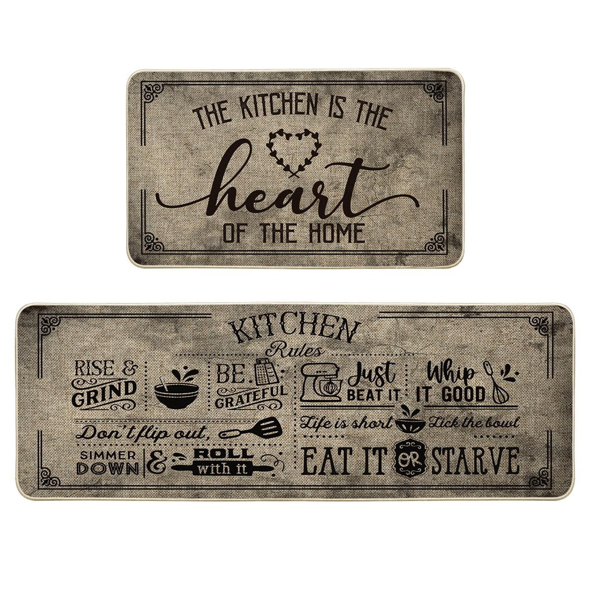 Artoid Mode Kitchen Quotes Kitchen Mats Set of 2, Seasonal The Kitchen ...