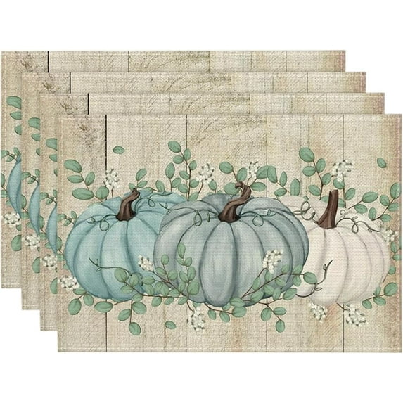 Artoid Mode Polka Dot Pumpkins Vine Thanksgiving Placemats Set of 4 ...