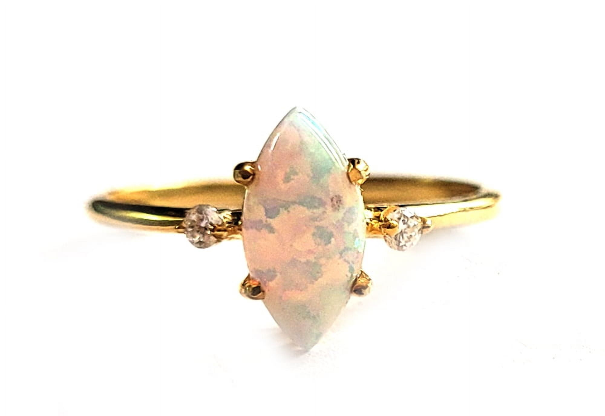 ArtpalaceByMitika Australian Marquise Cut Opal Engagement Ring, Unique ...