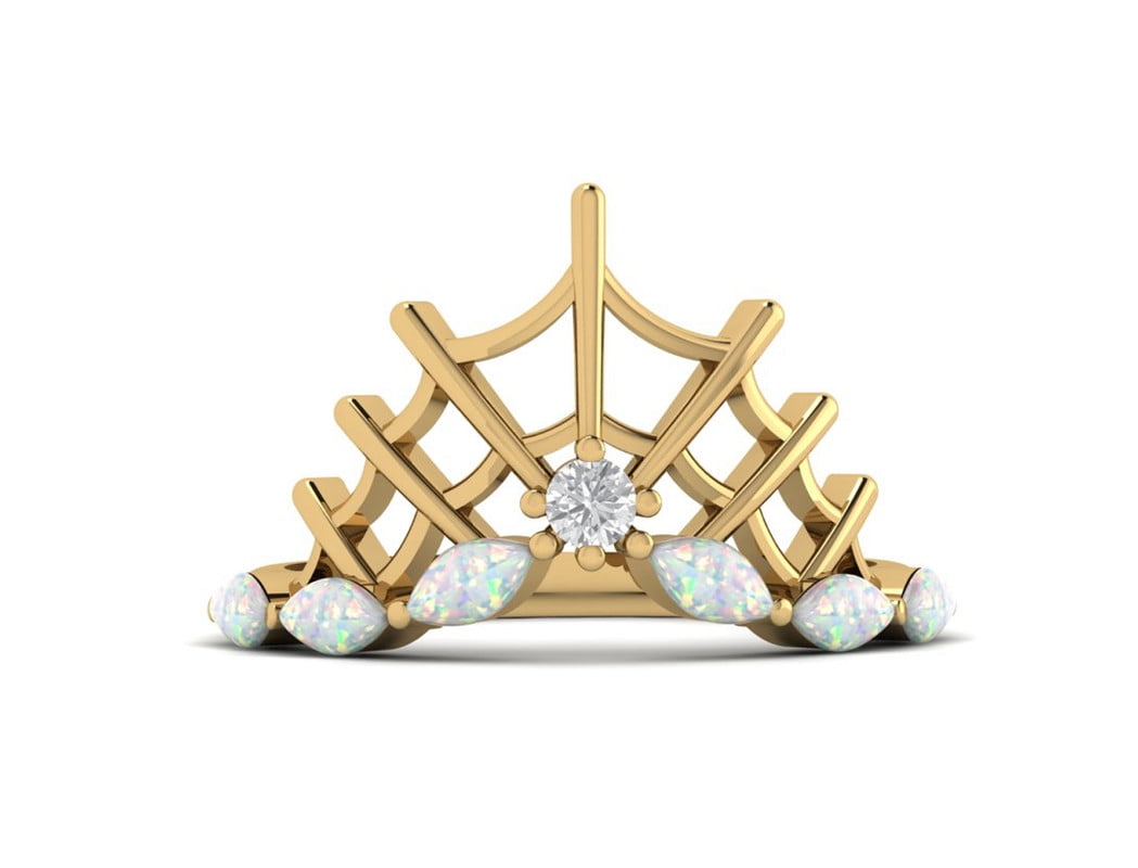 ArtpalaceByMitika Spider web Stackabil Ring Gothic Moissanite Ring Silver Rose Gold Plated ...