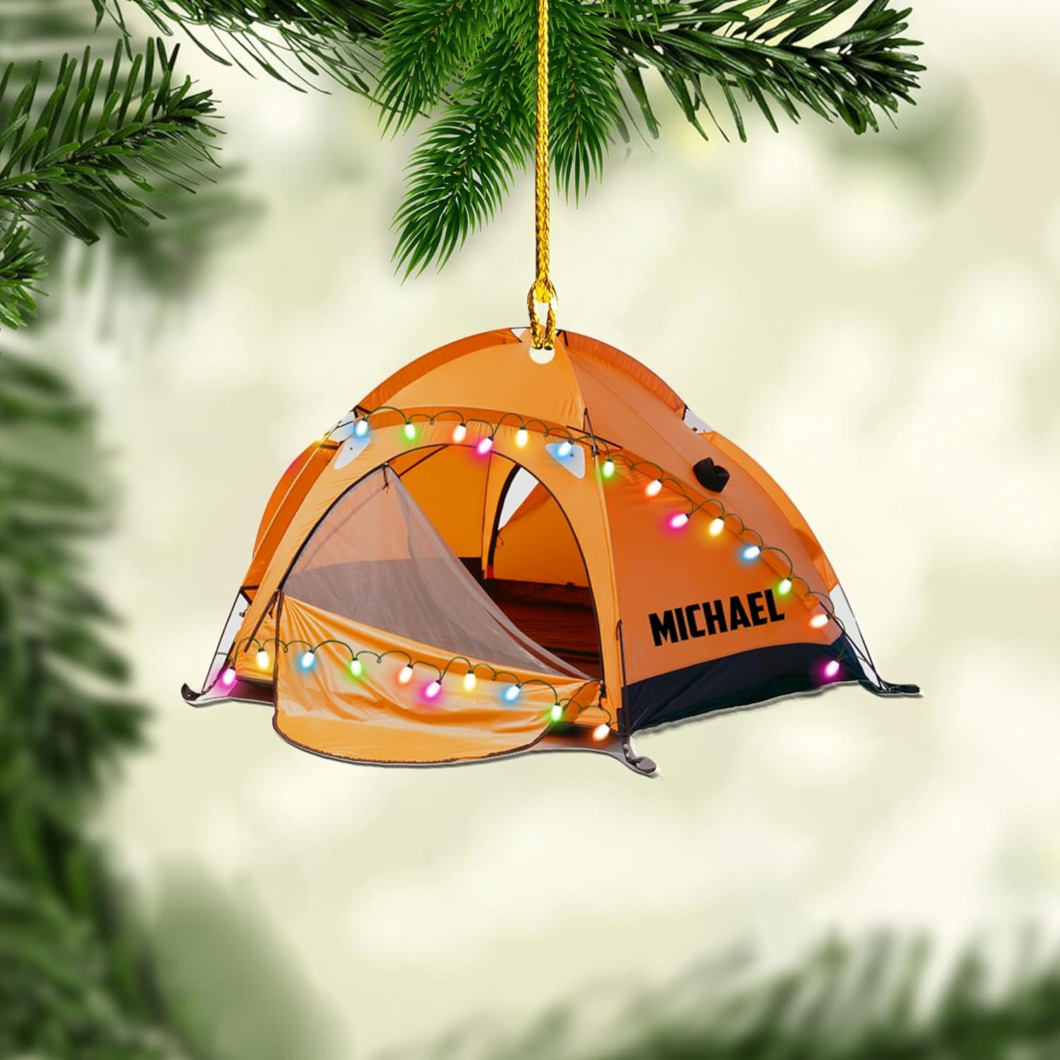 Artparel Personalized Camper Ornament Custom Camping Ornament, Tent ...