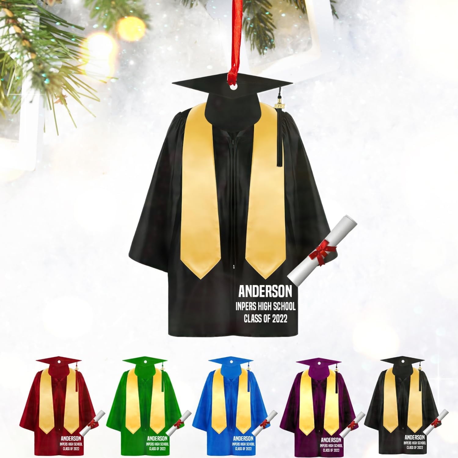 Artparel Personalized Graduation Christmas Ornament 2025, Custom Class ...