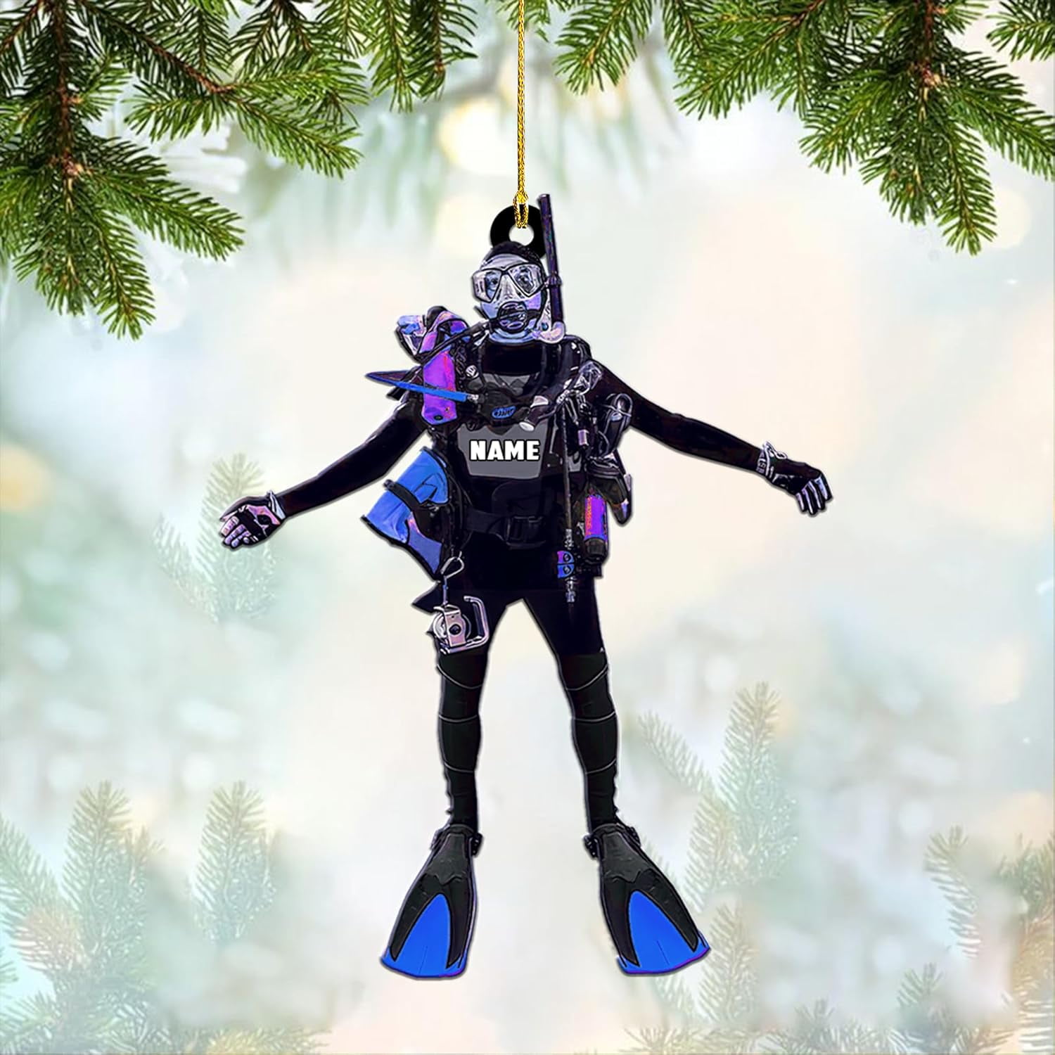 Artparel Personalized Scuba Diving Equipment Personalized Christmas ...