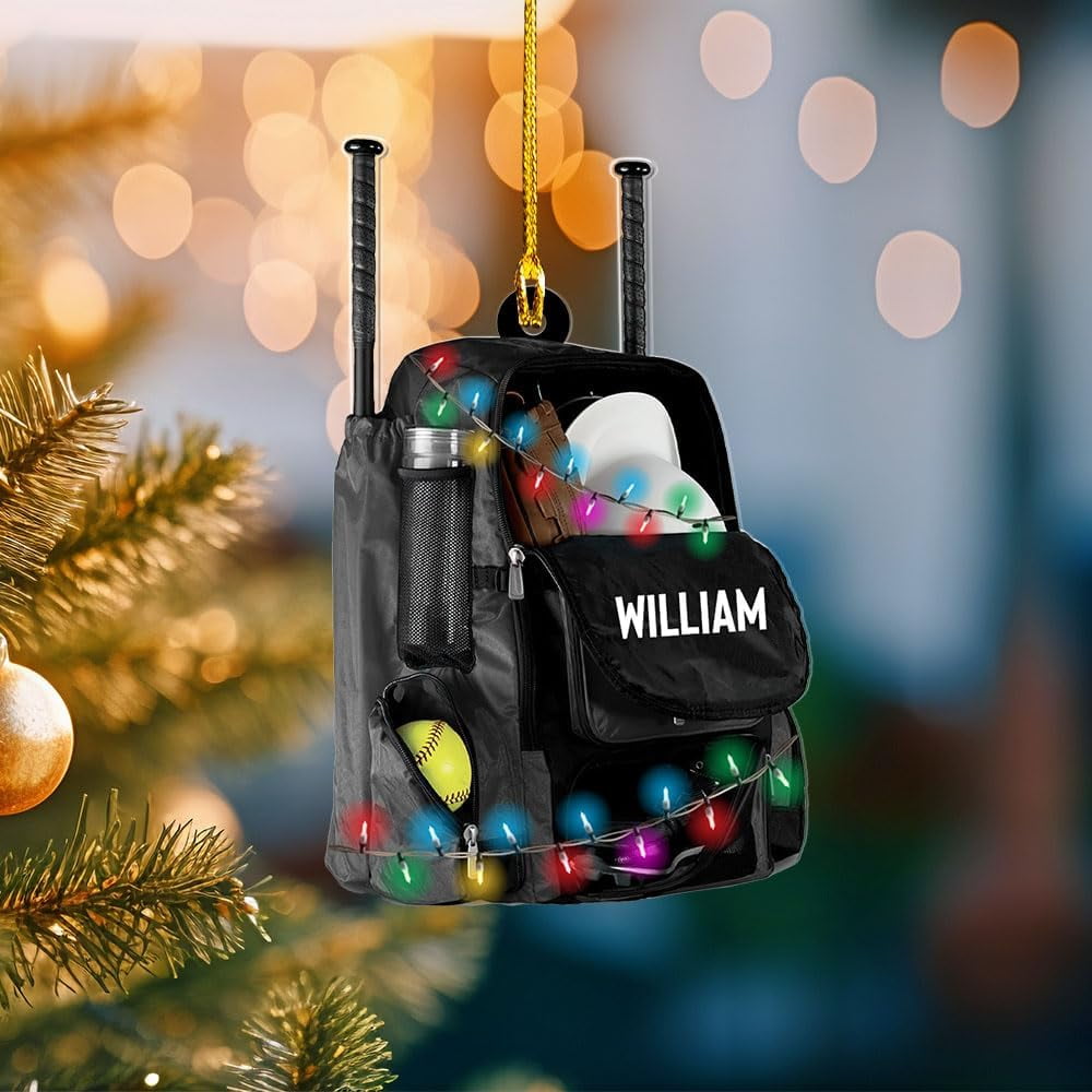 Artparel Personalized Softball Ornament Christmas Tree Decoration ...