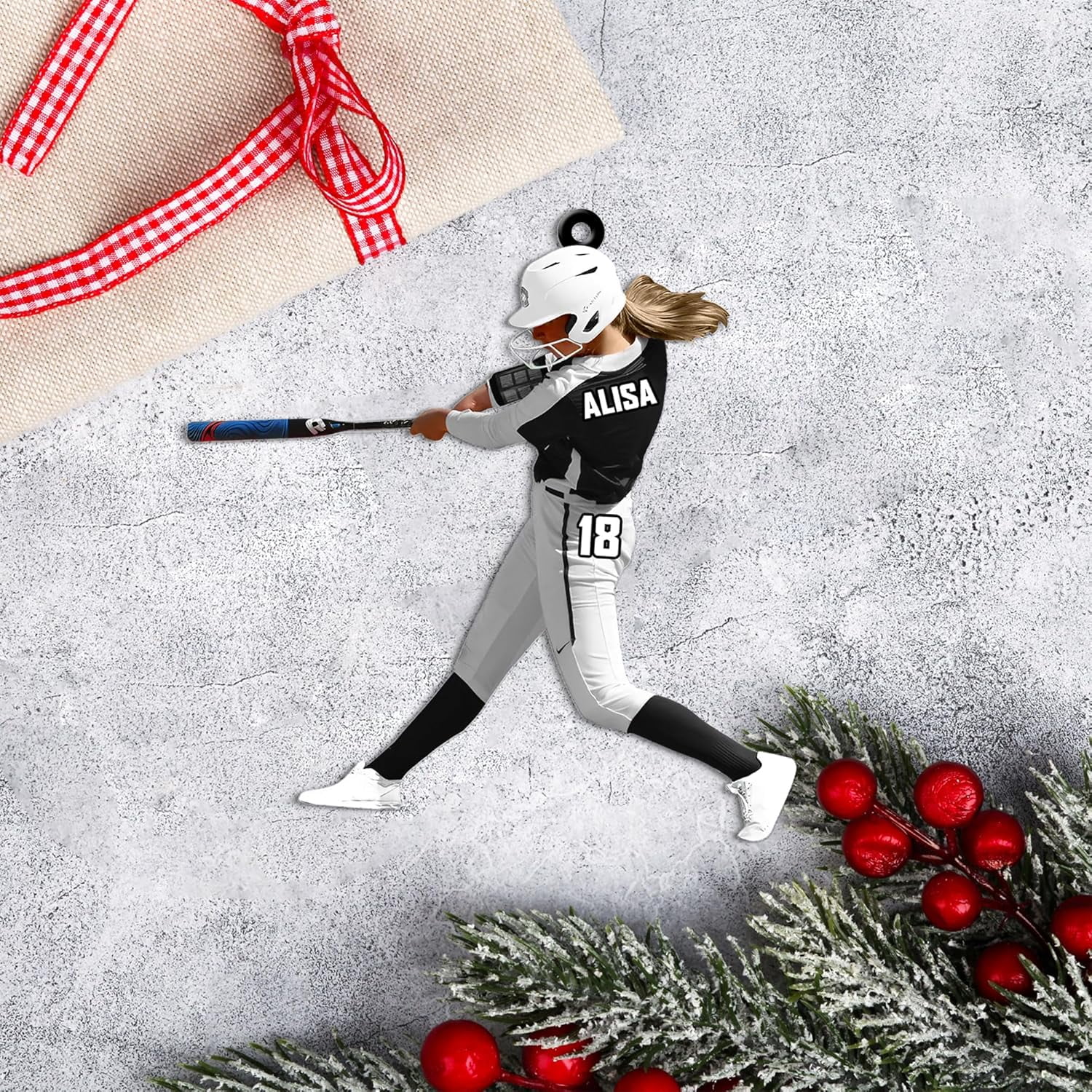 Artparel Personalized Softball Ornament Christmas Tree Decoration ...