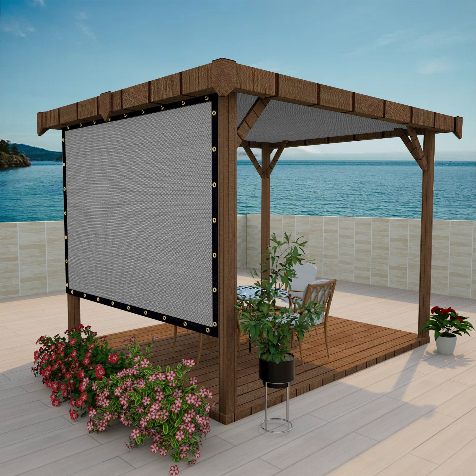 Artpuch Shade Fabric Sun Shade Cloth with Grommets GN08 for Pergola ...