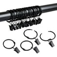 Artrylin 10 Pack Openable Metal Curtain Rings with Clips, Heavy Duty ...