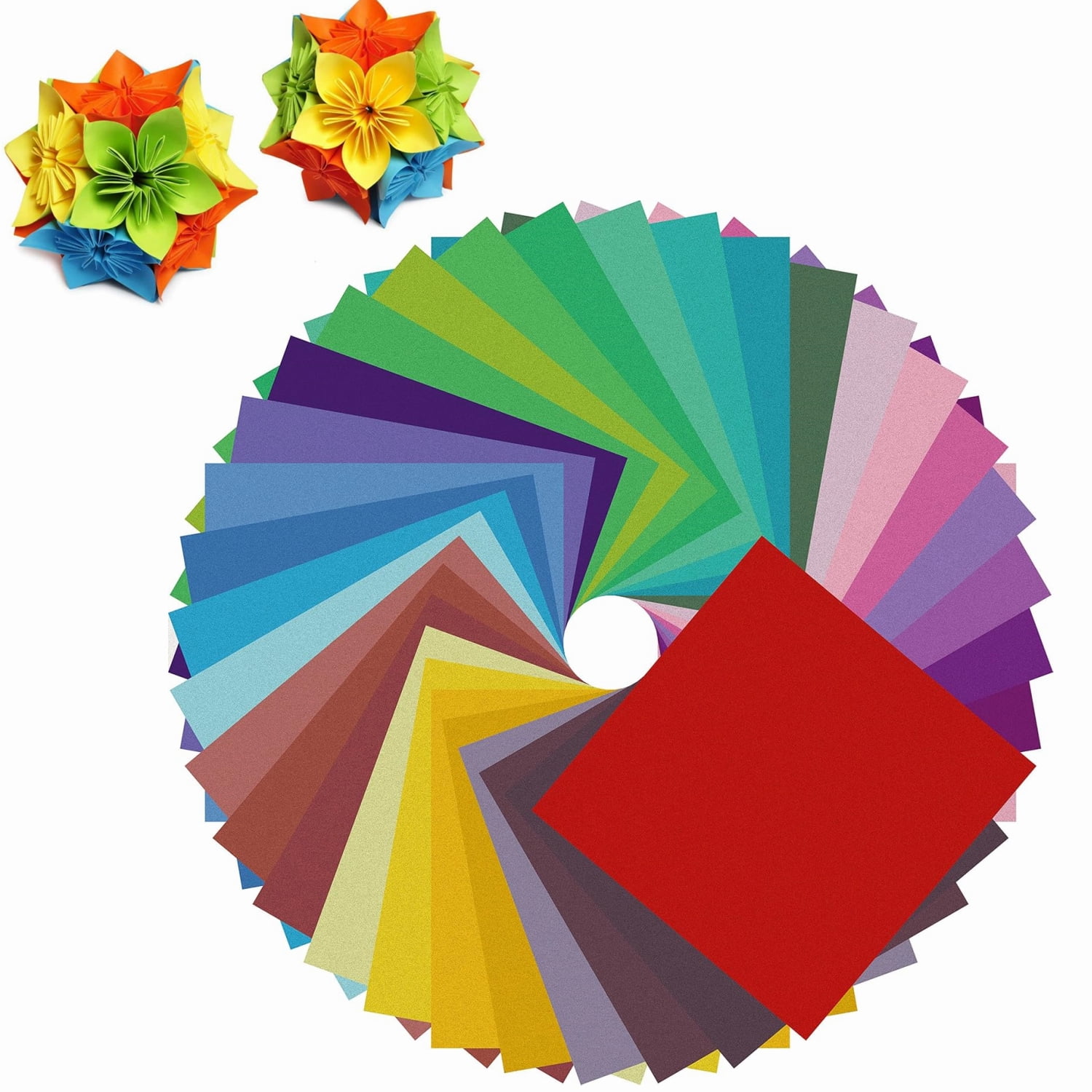Artrylin 100 Sheets Square Origami Paper, 50 Colors Origami Paper 6 x 6 ...