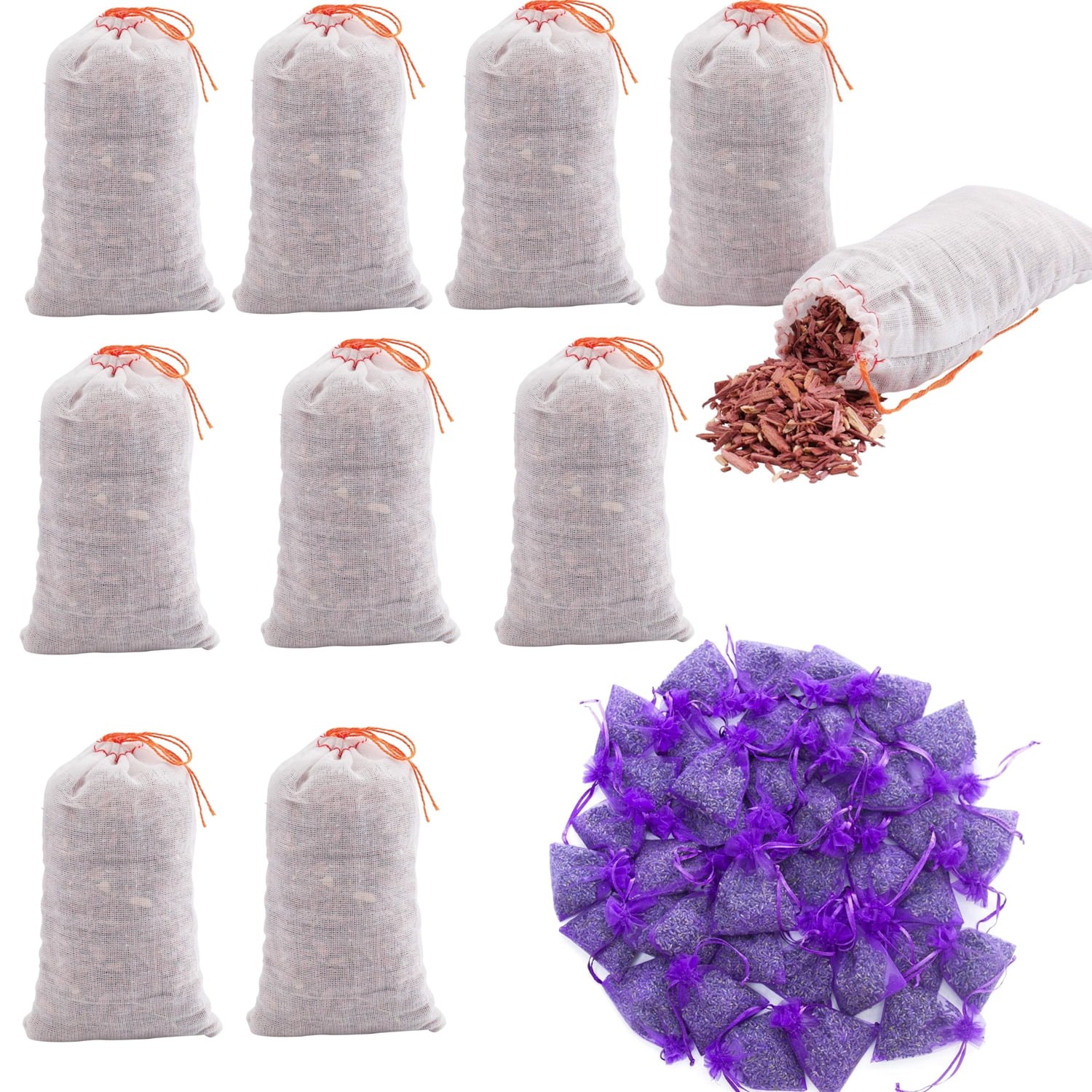 Artrylin 10Pack Cedar Sachets Bags + 25Pack Lavender Bags : Dried ...