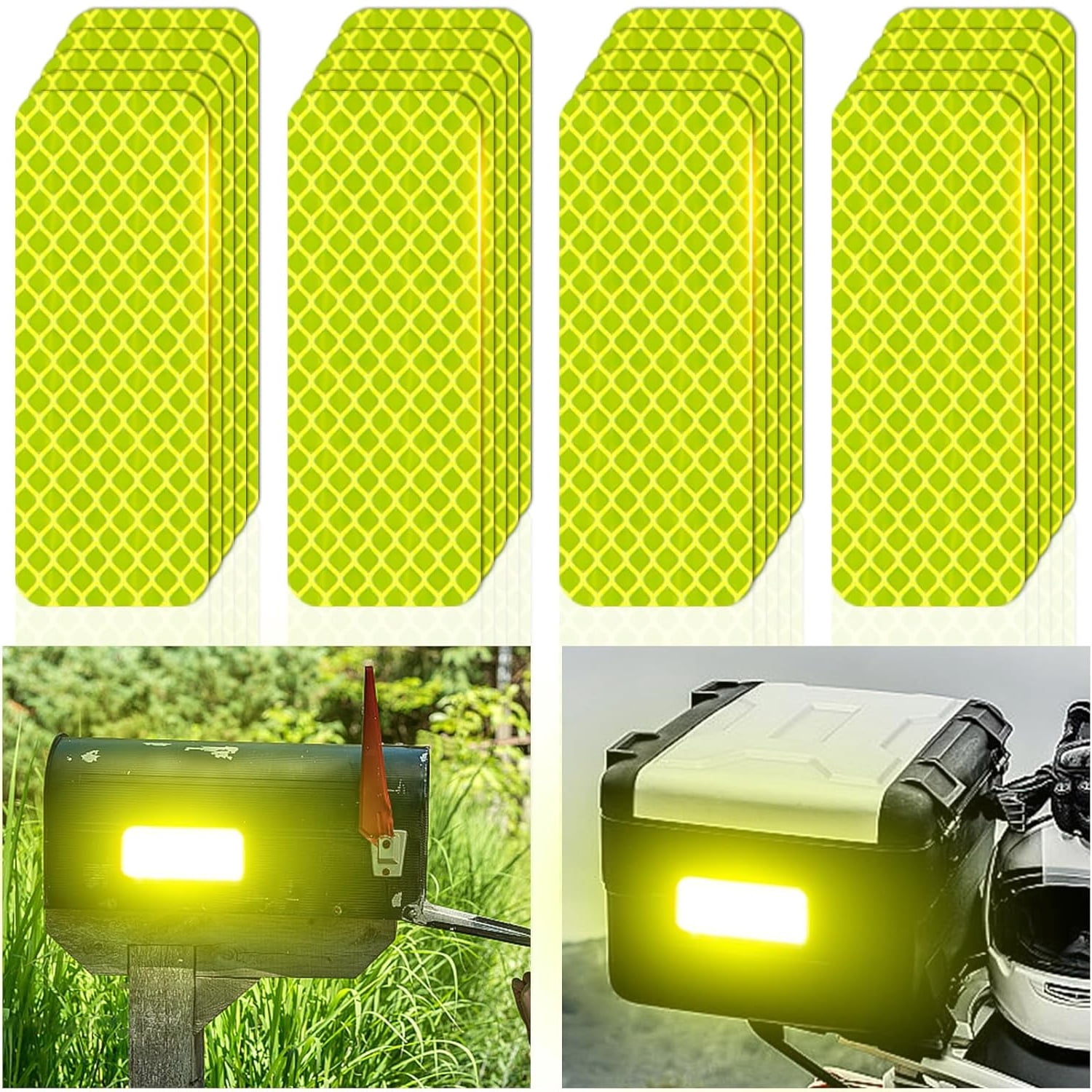 Artrylin 20Pcs Reflective Stickers Strips Tape for Motorcycle Vehicle ...