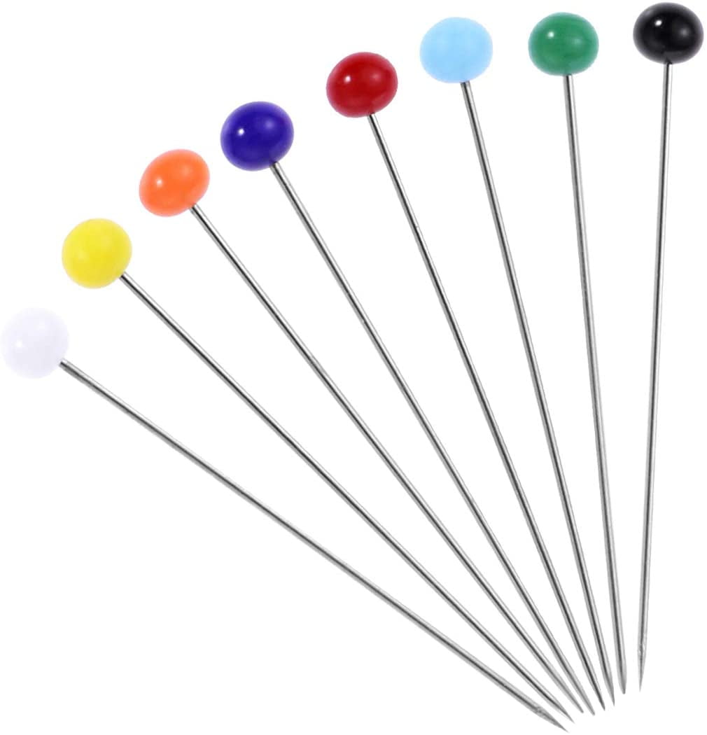 Artrylin 250PCS Sewing Pins for Fabric, Straight Pins with Colored Ball ...