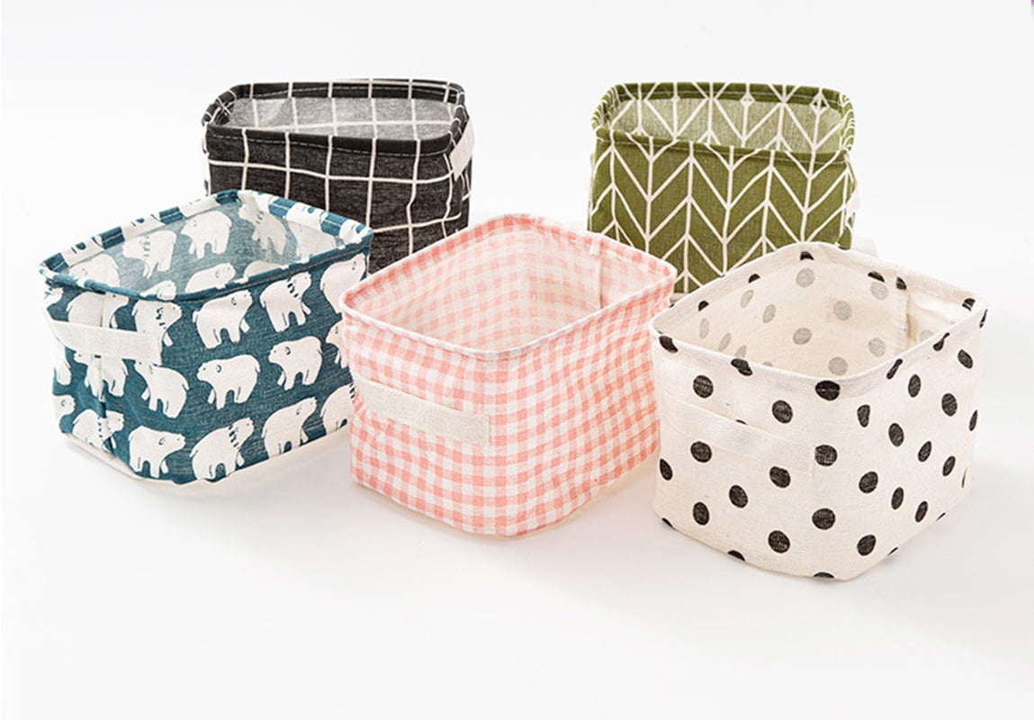 Artrylin 5 Packs Collapsible Mini Storage Boxes, Storage Baskets, Small ...