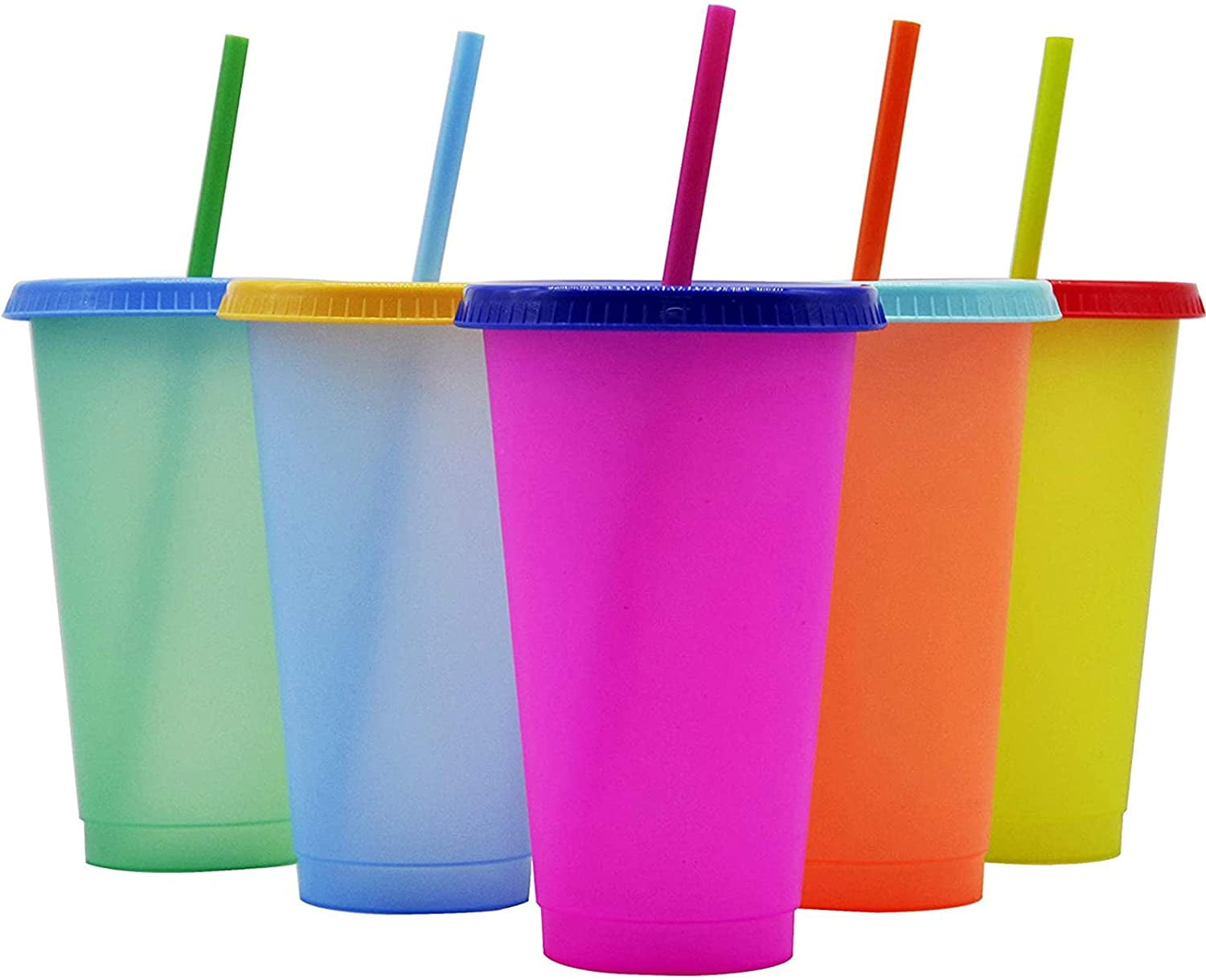 Artrylin 5 colors of plastic cup Variable color cup 24oz Reusable ...