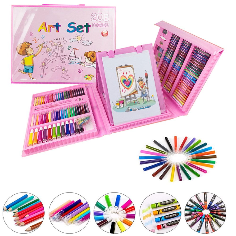 Artrylin Art Supplies, 208 Pieces Drawing Set Art Kits with Trifold ...