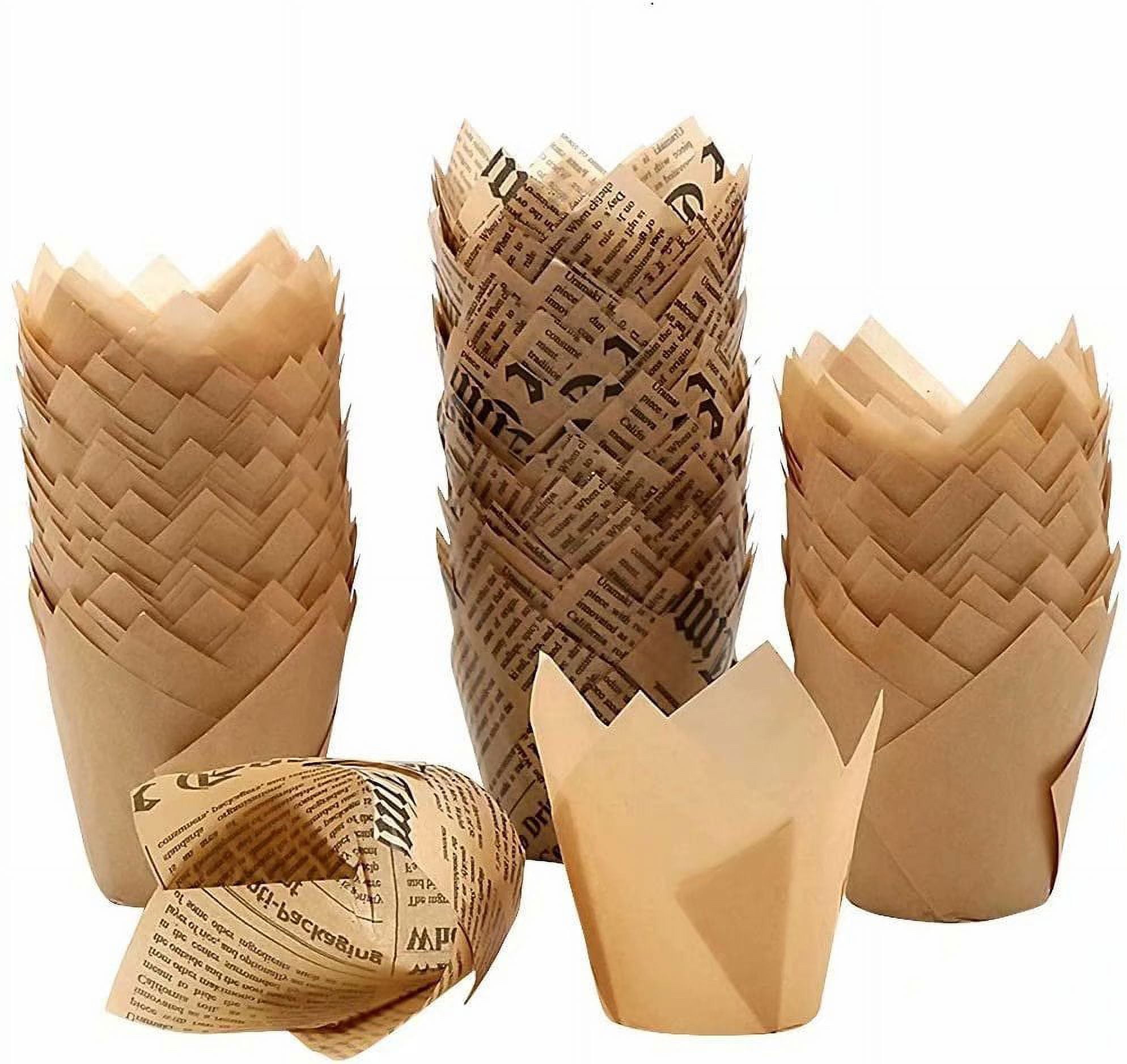 Artrylin Baking Cups Tulip Cupcake Newspaper Liners - Tulip Cupcake ...