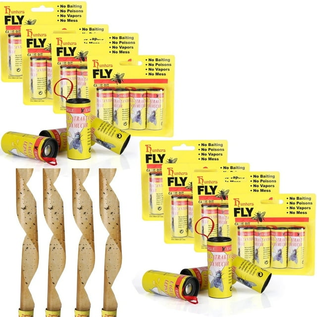 Artrylin Fly Paper Fly Strips Fly Catcher Strips 32Pcs Sticky Fruit Fly ...