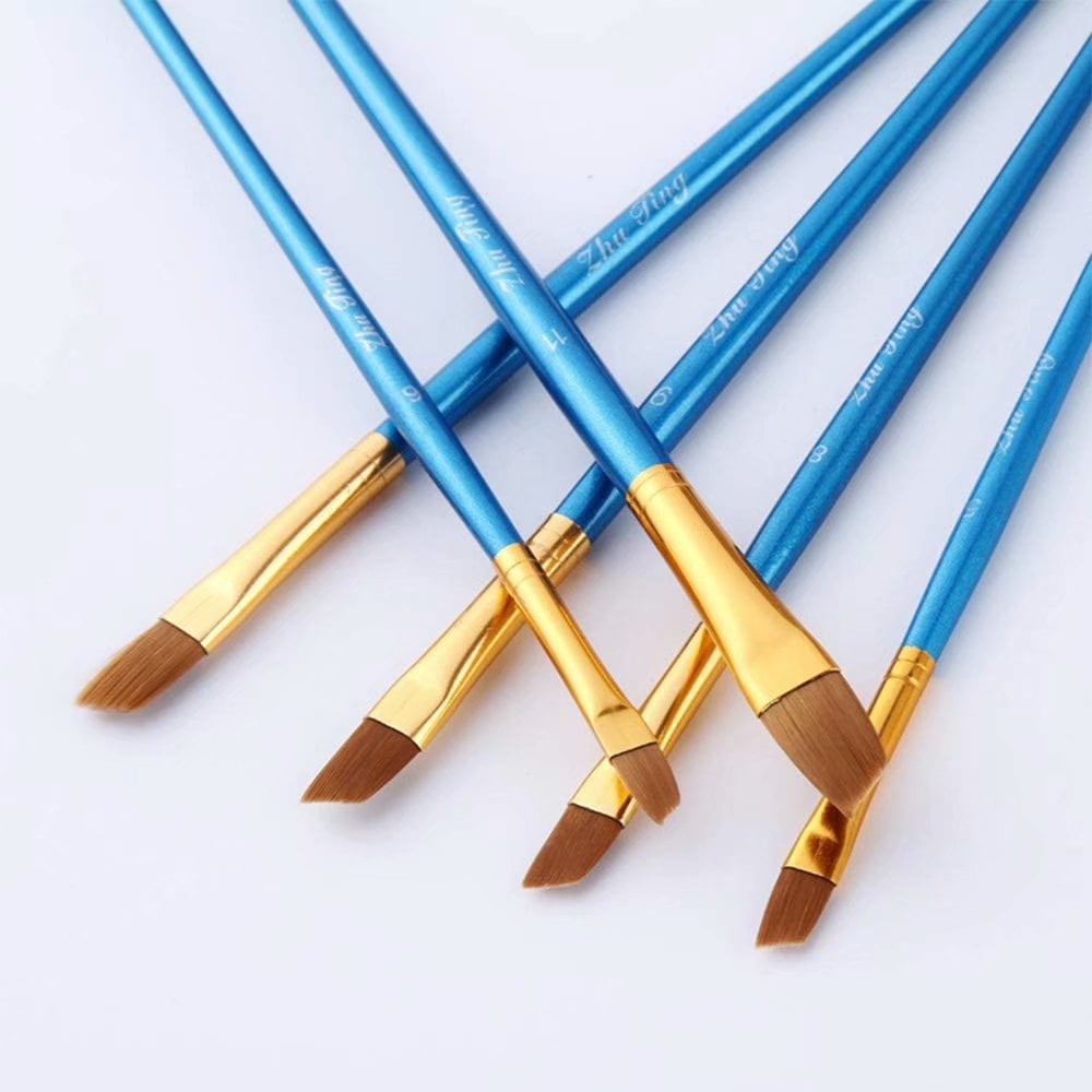Artrylin Paint Brushes Set, 10pcs Paintbrushes Flat/Shader Tip for ...