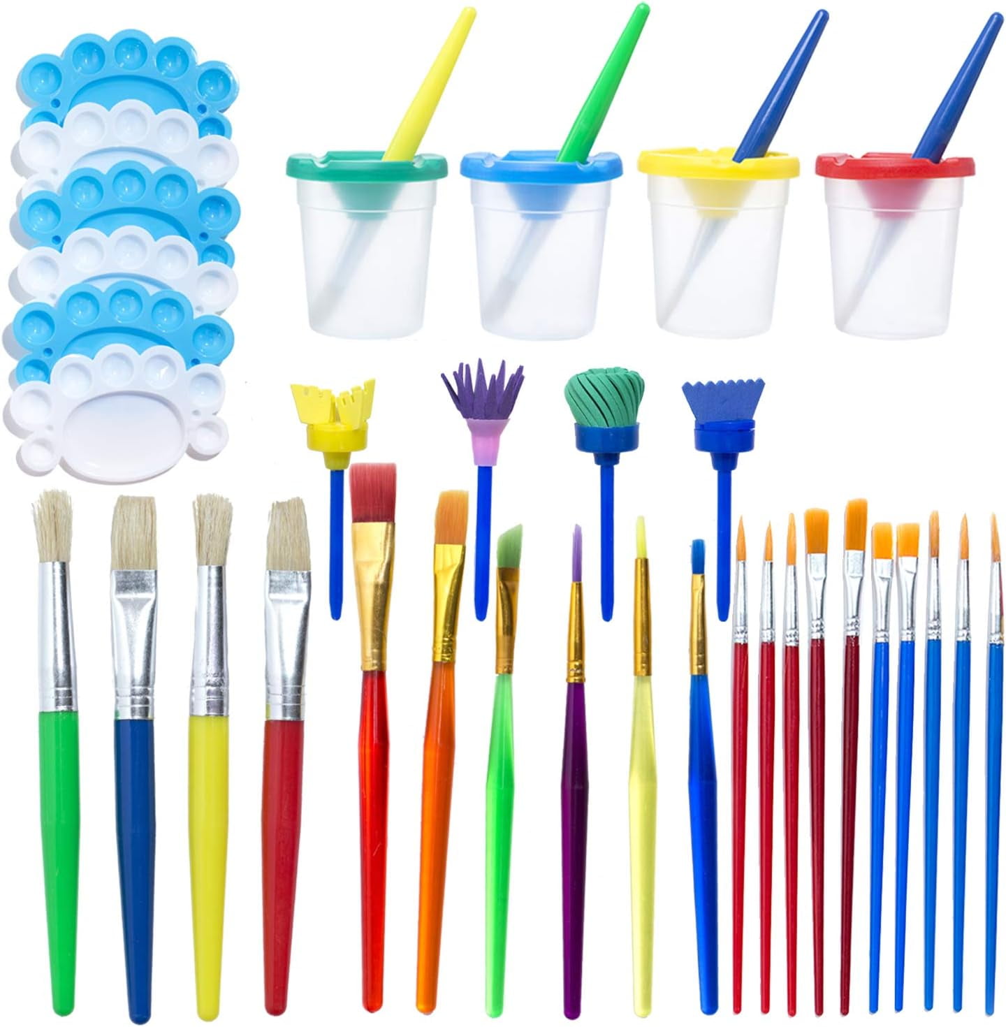 Artrylin Painting Tool Kit, 34Pcs Paint Supplies Include Paint Cups ...