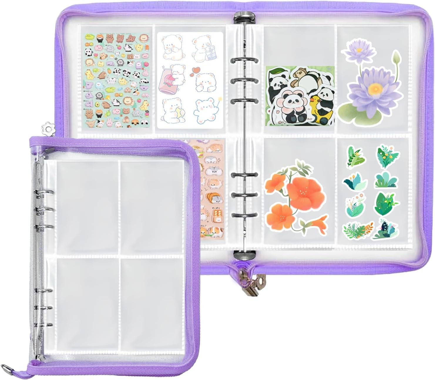 Artrylin Sticker Organizer Binder Sticker Storage Display Book Reusable ...