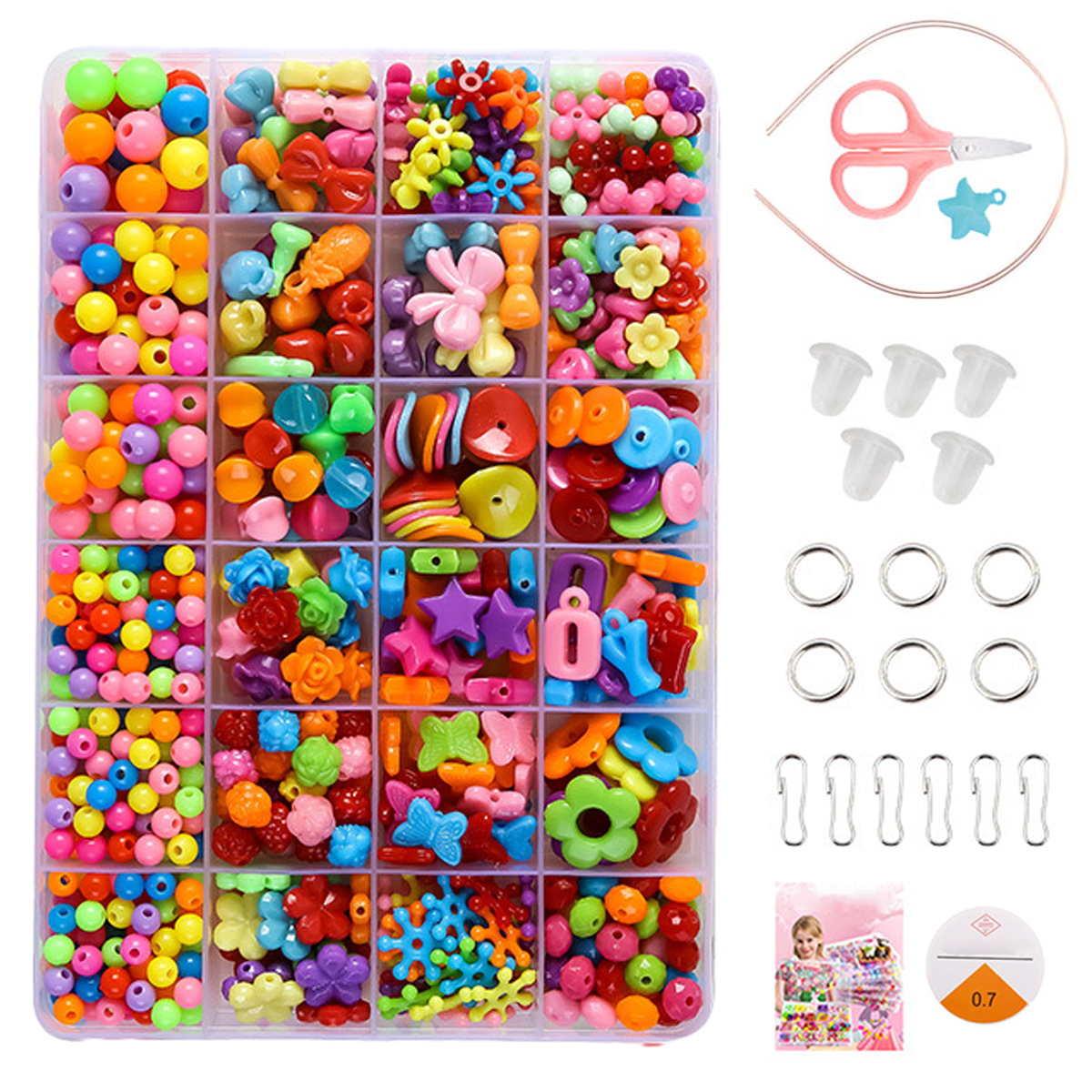 Educational Crafts, Portable Storage: Snap Pop Beads Girls Toys For ...