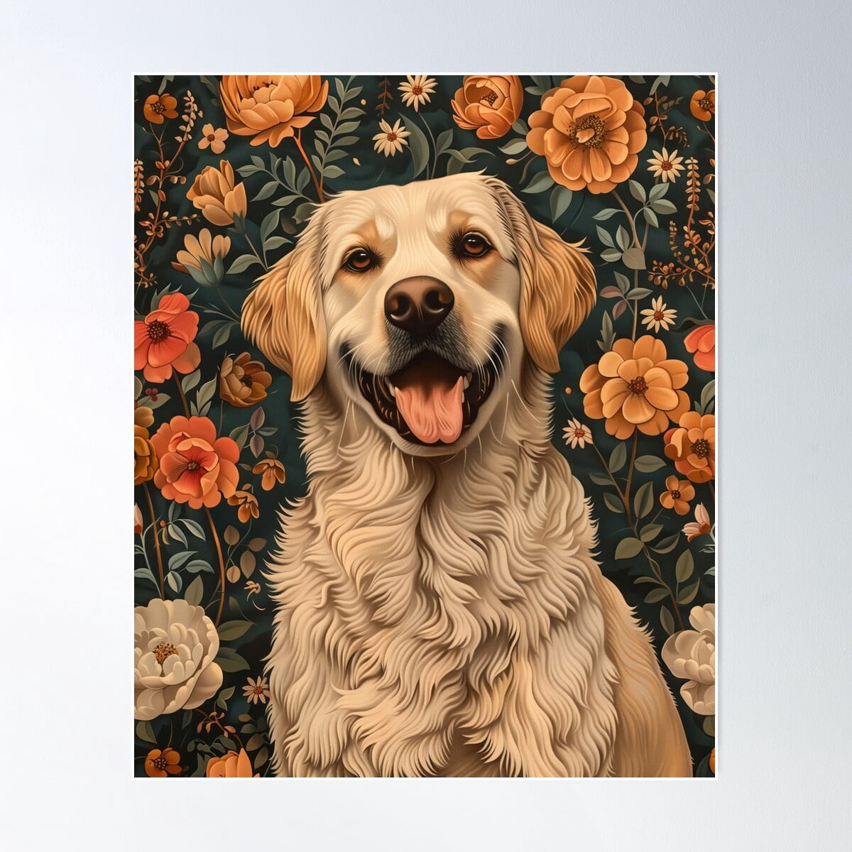 Arts And Crafts Labrador Poster Wall Art, Modern Wall Decor For Living ...