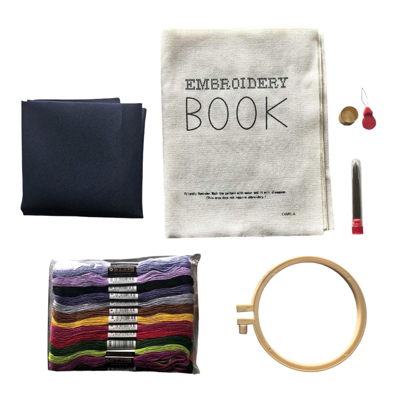 Arts Craft DIY Embroidery Book for Beginners Portable Tutorial Included ...