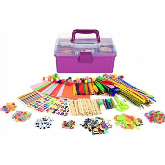 Arts Craft Supplies for Kids, 1000+ PCS Toddler DIY Craft Art Supply ...