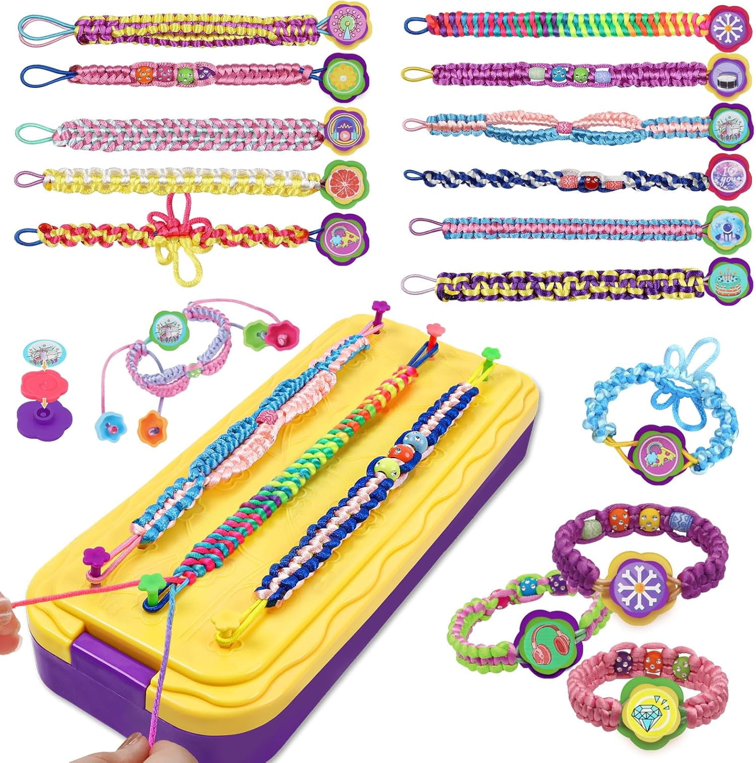 Arts and Crafts for 8-12 Friendship Bracelet Making Kit for Girls ...