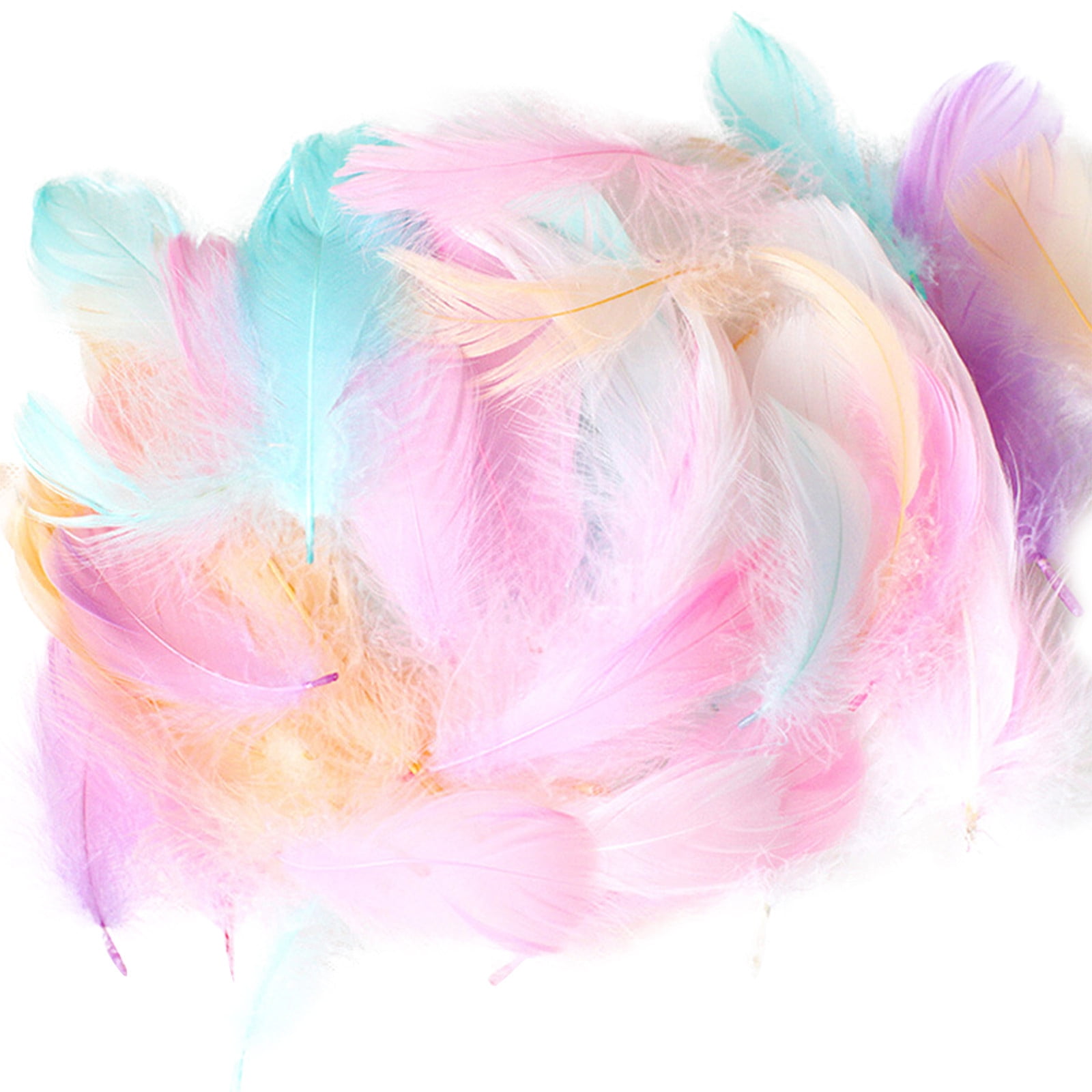 Arts & Crafts DIY Toy Set - 50 Natural Colourful Feather Craft Material ...
