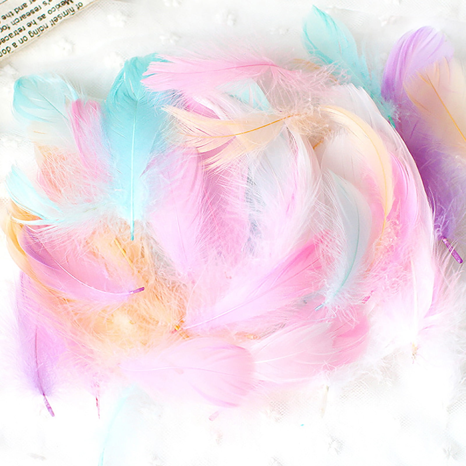 Arts & Crafts DIY Toy Set - 50 Natural Colourful Feather Craft Kits for ...