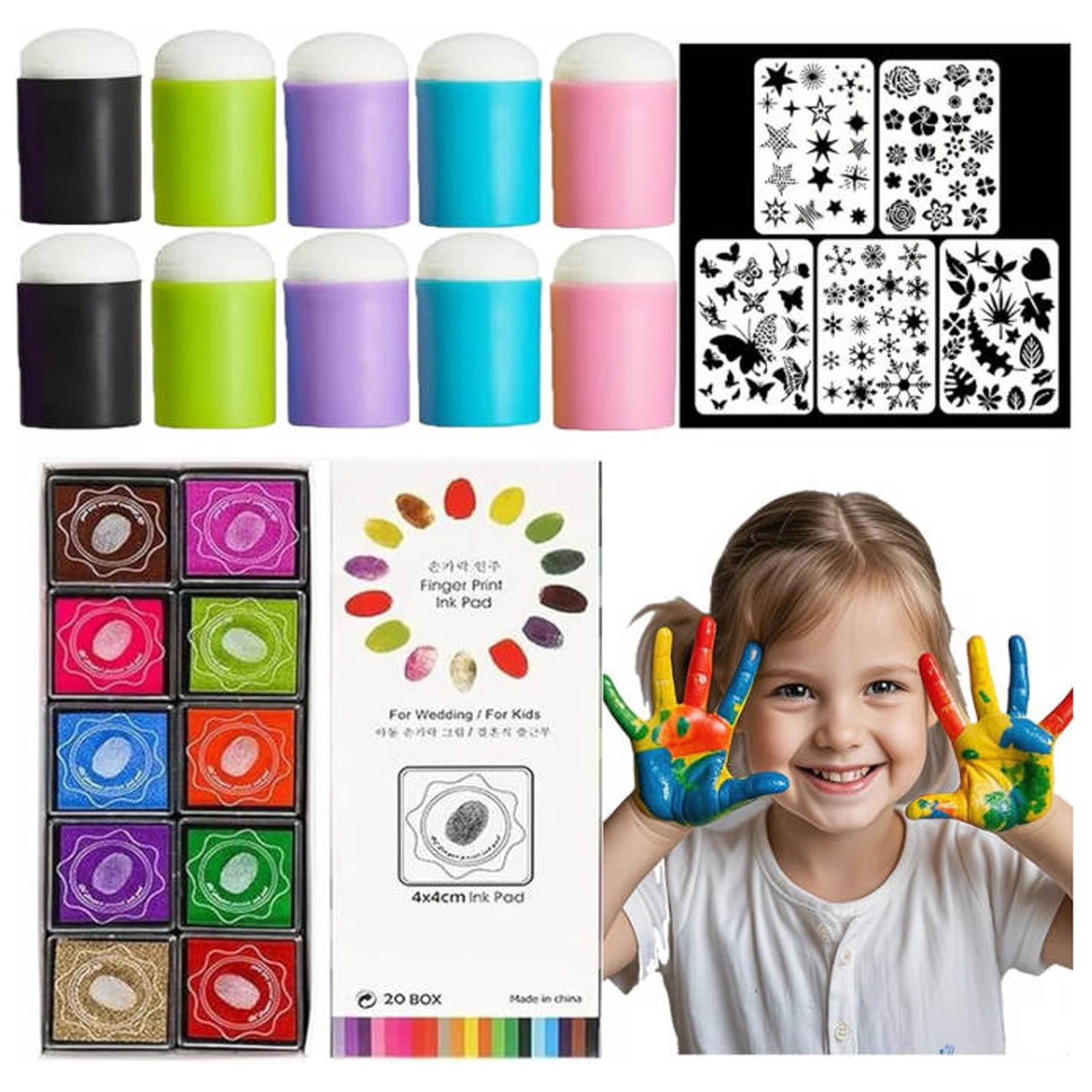 Arts and Crafts DIY Tools for Finger Painting, Soft Blending Brushes ...