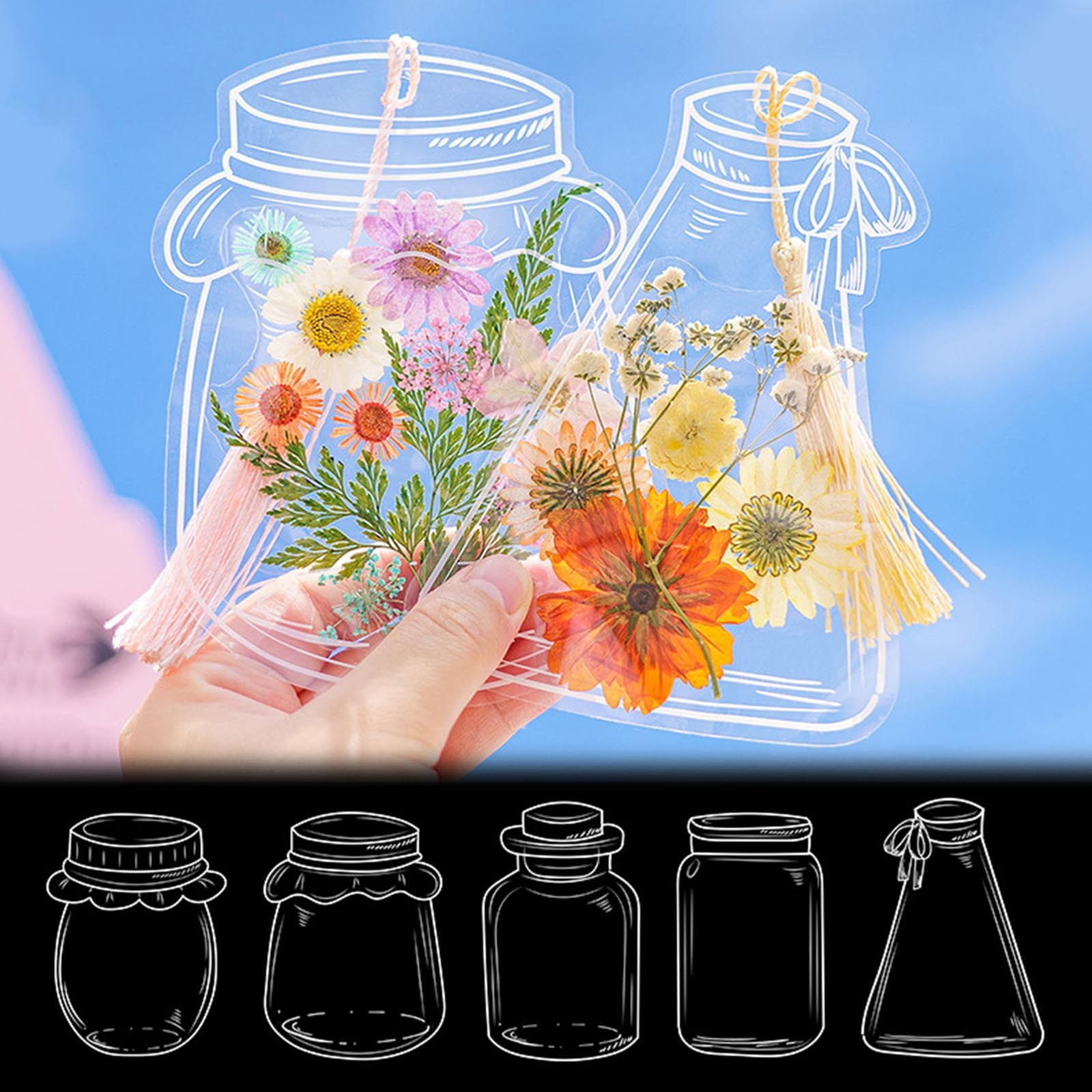 Arts & Crafts & DIY toys Transparent Bookmarks For Dried Flowers 2025 ...