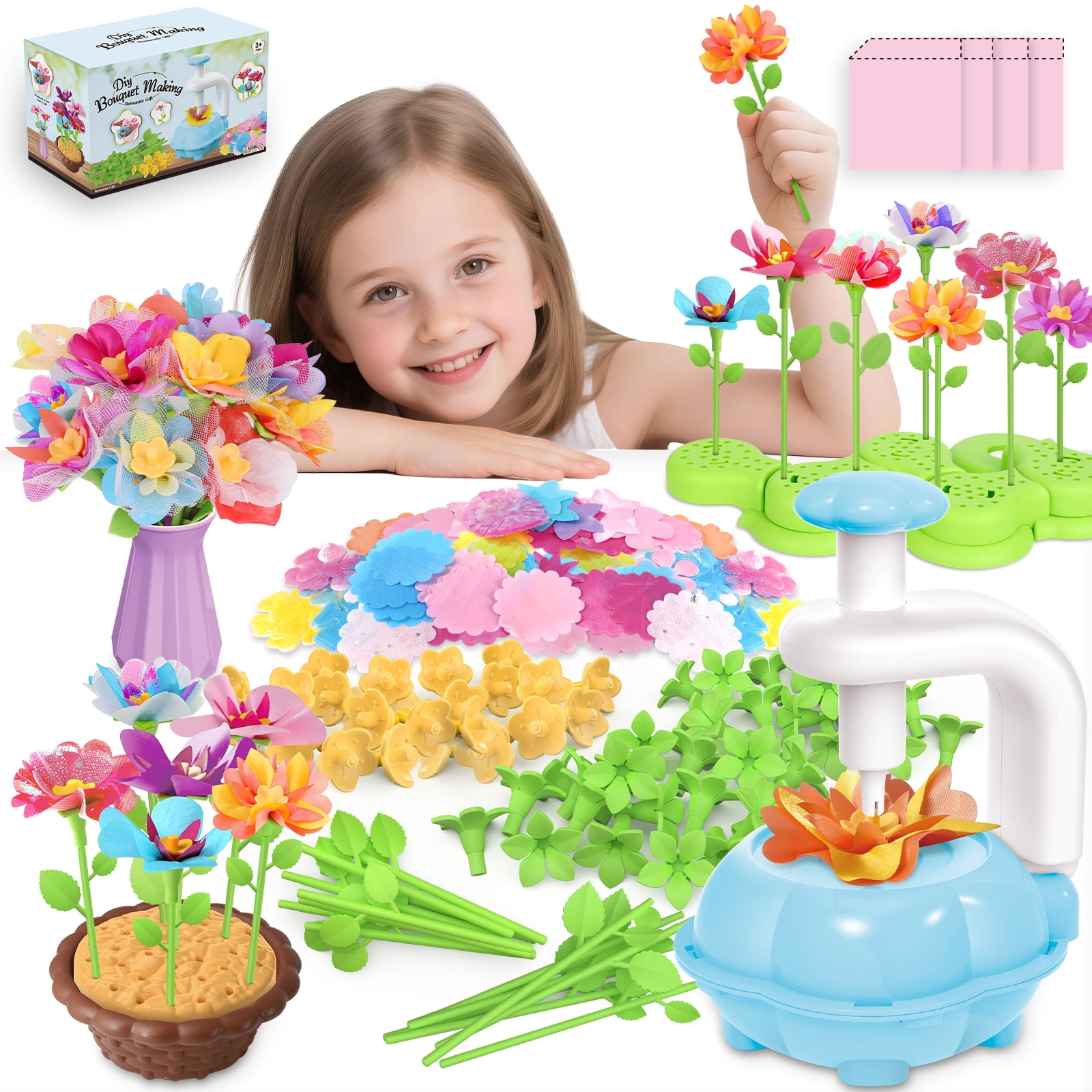 Arts and Crafts for Kids 4-6, Toddler & Creative Fabric Flower Bouquets ...