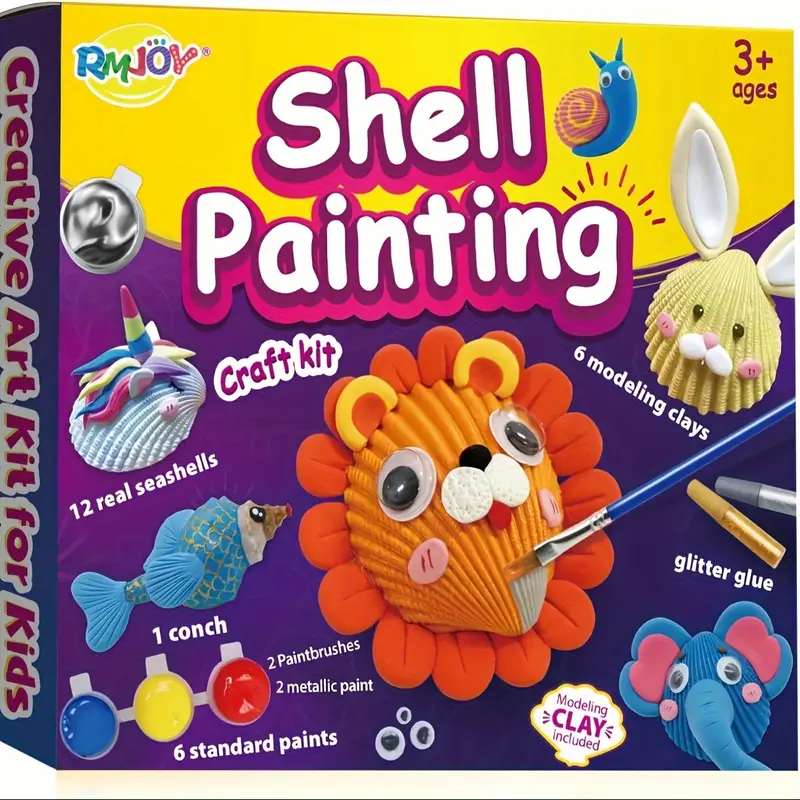Arts & Crafts Kit for Kids: Sea Shell Painting Kit Creativity Craft ...
