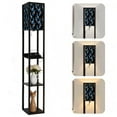 Arts Floor Lamp with Shelves Corner Bookshelf Lamp for Living Room ...