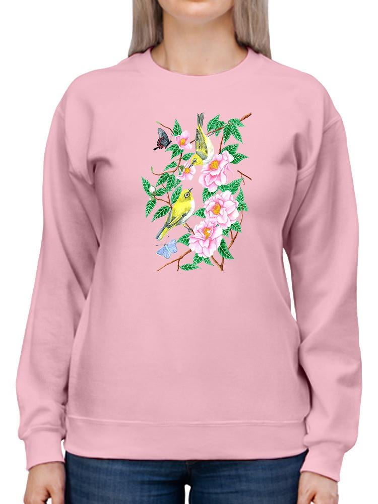 Artshine In The Pink Bloom. Sweatshirt Women -Girija Kulkarni Designs ...
