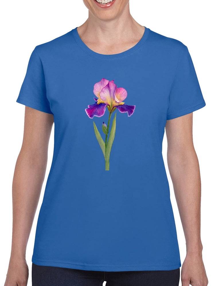 Artshine Lizzy Pink And Purple Iris T-Shirt Women -Katie Lloyd Designs ...