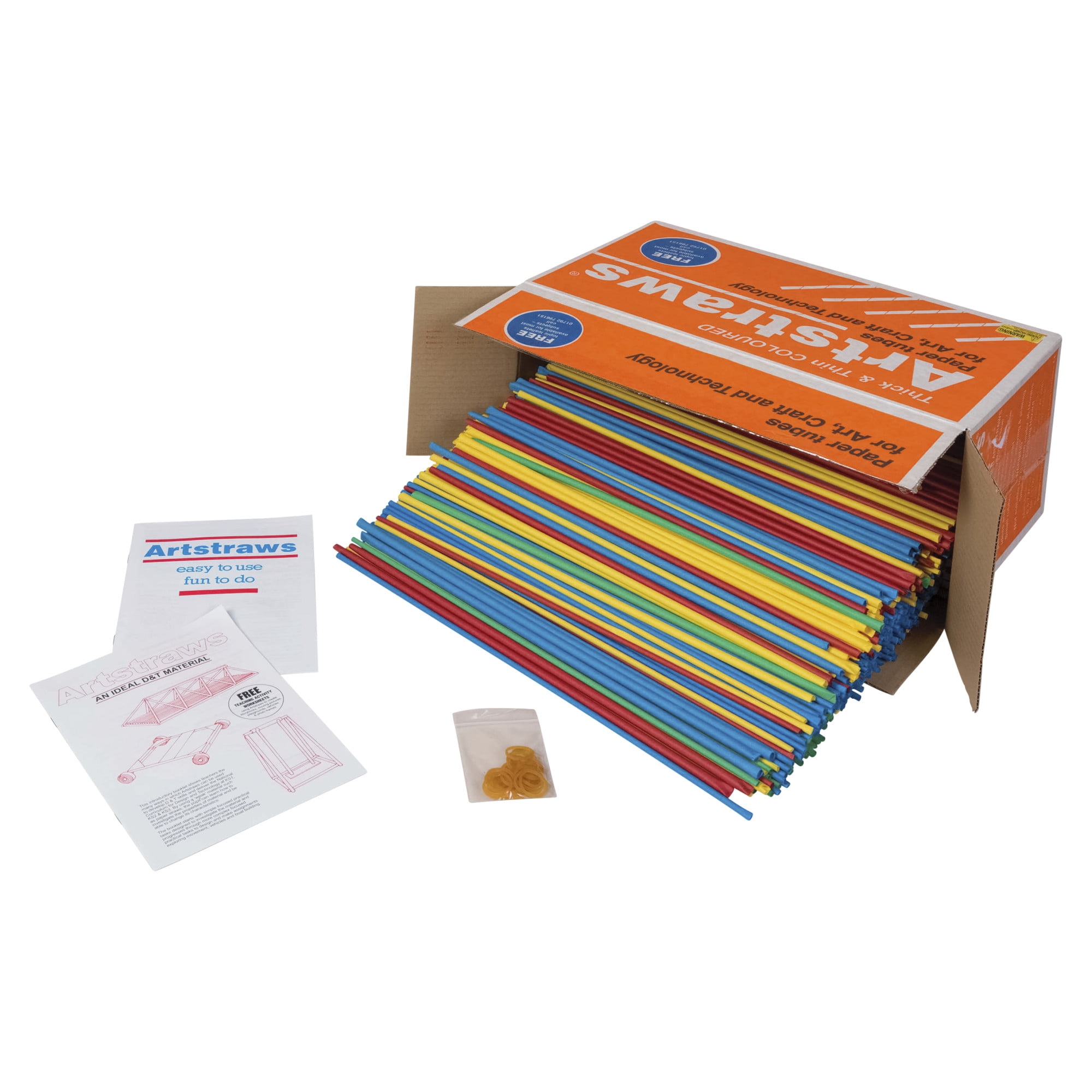 Artstraws Paper Unwaxed Strawcraft, Assorted Size, Assorted Color, Set ...