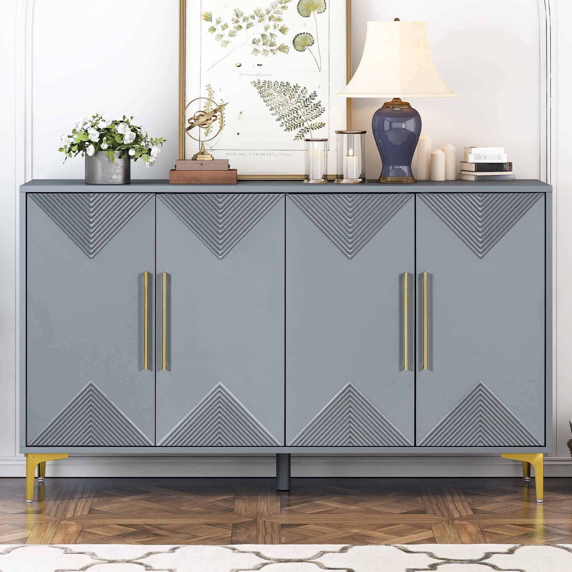 Artsy Contemporary Four-Door Cabinet - Innovative Design with Color ...