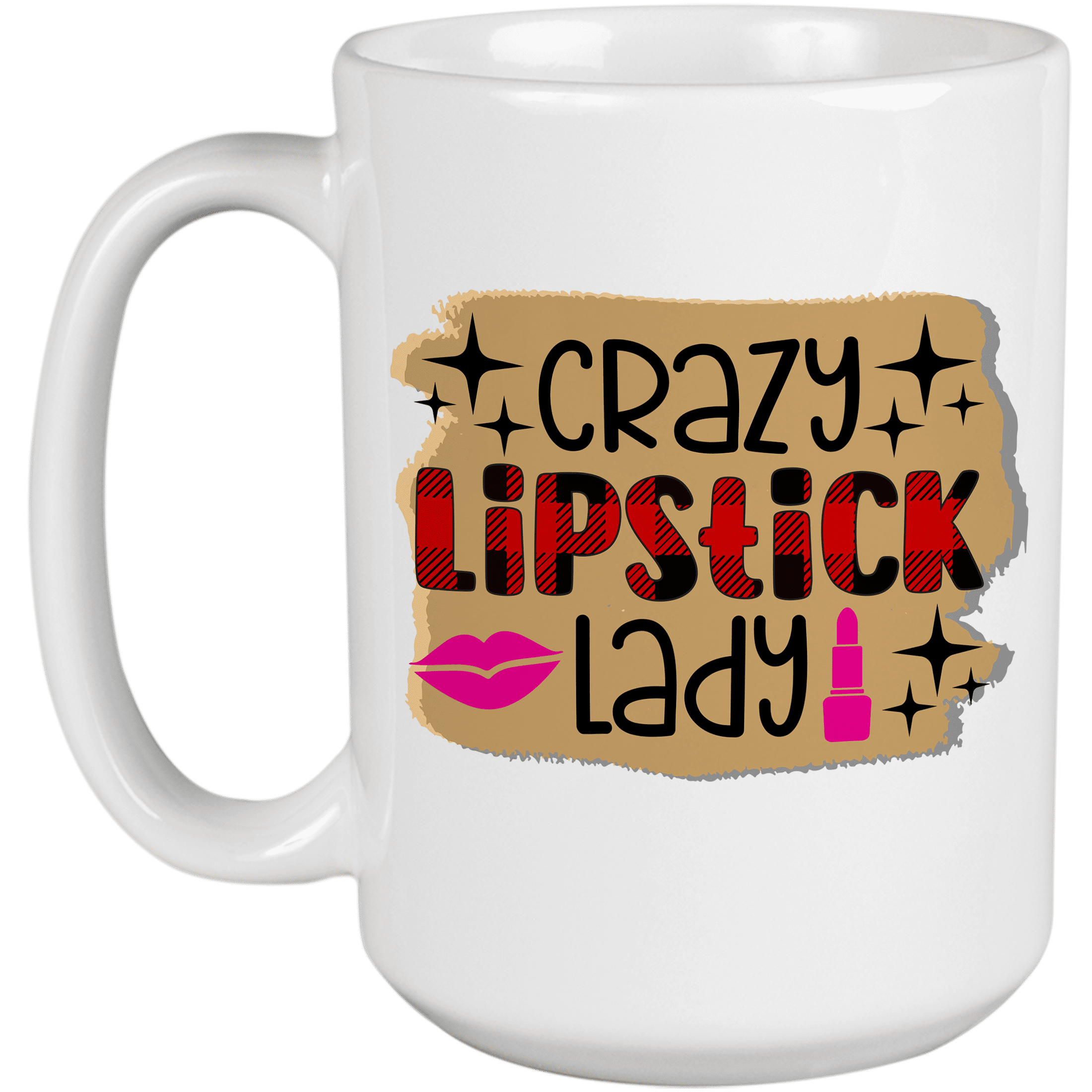 Artsy Crazy Lipstick Lady Quote Text & Graphic Design - Beauty Themed ...