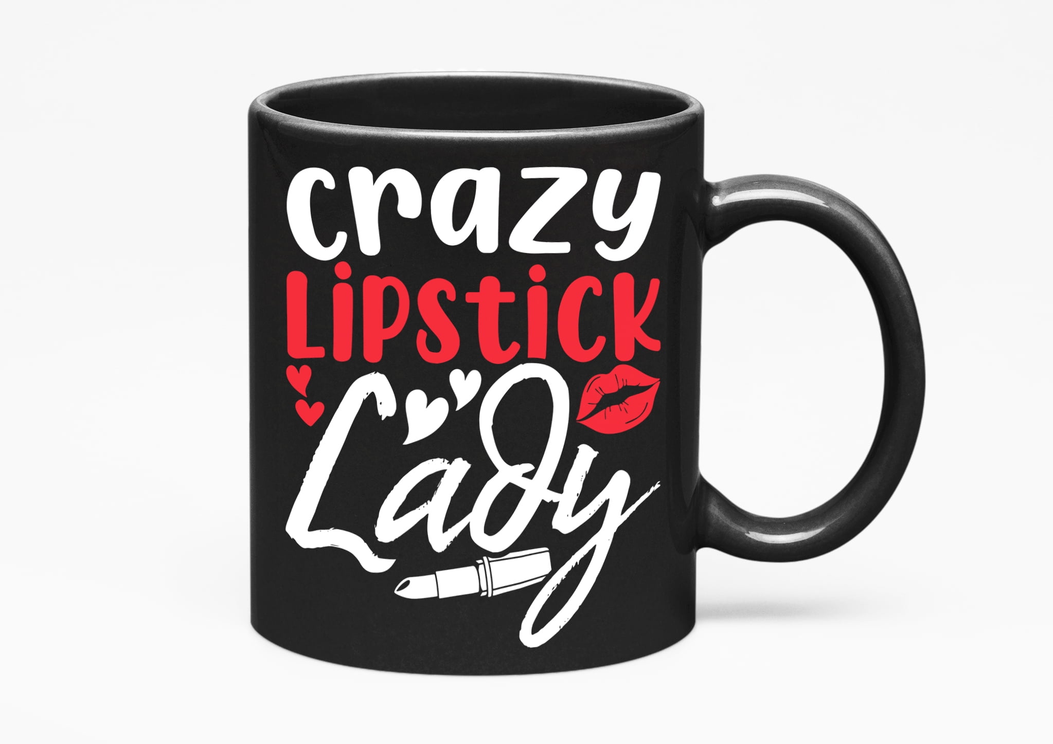 Artsy Crazy Lipstick Lady with Red Lips, Makeup Artist or Lovers ...