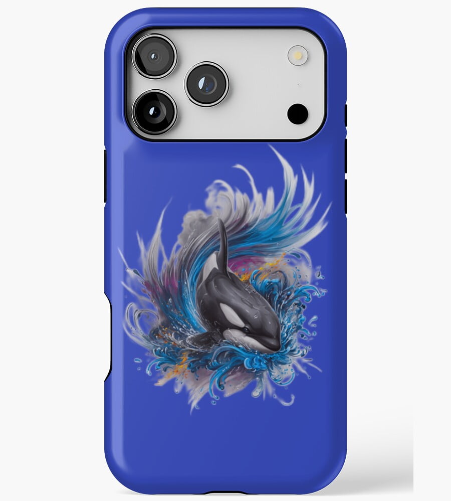 Artsy Orca Killer Whale Design H20599 Phone Case for iPhone 11 to 17 ...