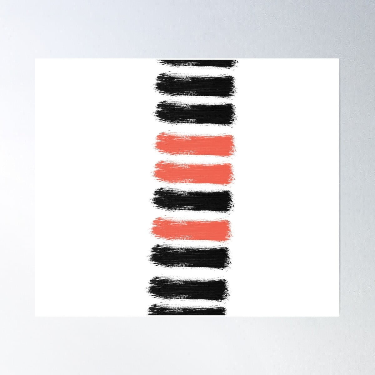 Artsy Paint Brush Stroke Design Poster Wall Art, Modern Wall Decor For ...