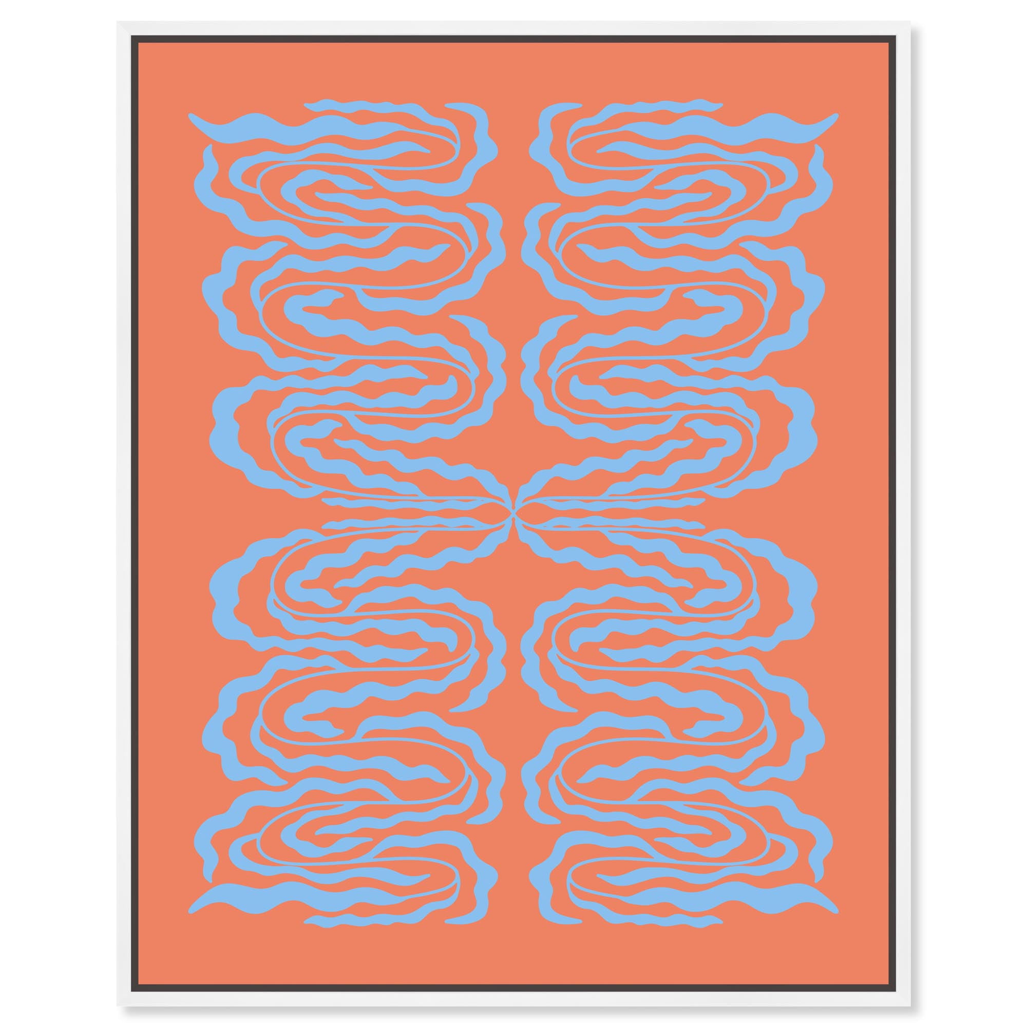Artsy Pattern Canvas Trendy Retro Posters by Art Remedy, White Frame ...