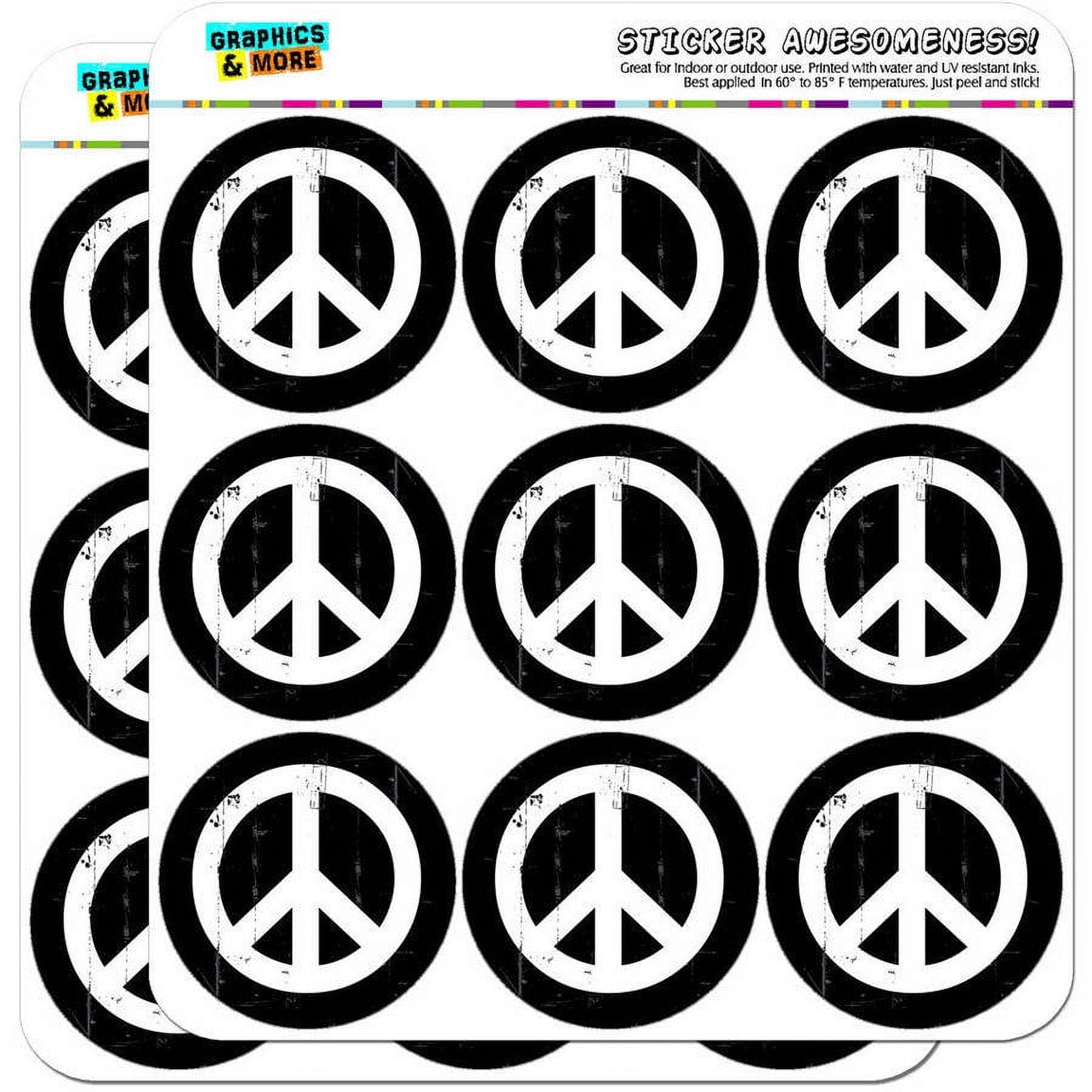 Artsy Peace Sign Symbol Black White 18 2" Planner Calendar Scrapbooking ...