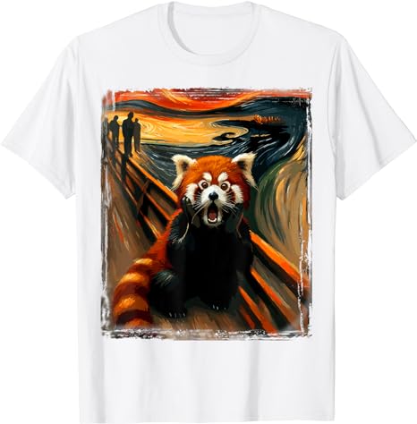 Artsy Scream Shirt for Red Panda Lovers | Artistic Red Panda T-Shirt ...