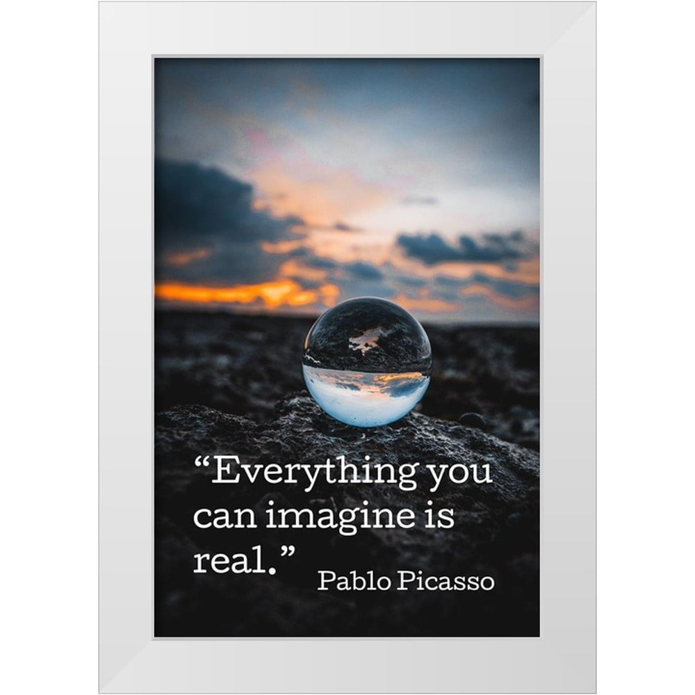 ArtsyQuotes 11x14 White Modern Wood Framed Museum Art Print Titled ...
